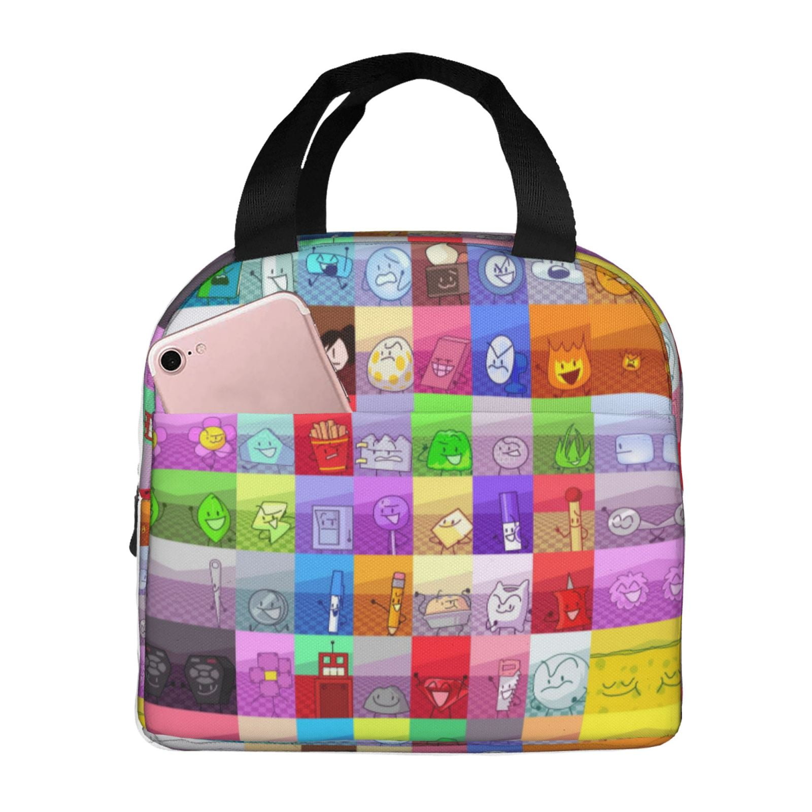 Battle For Dream Island Bfdi Lunch Bag Cartoon Insulated Portable Lunch ...