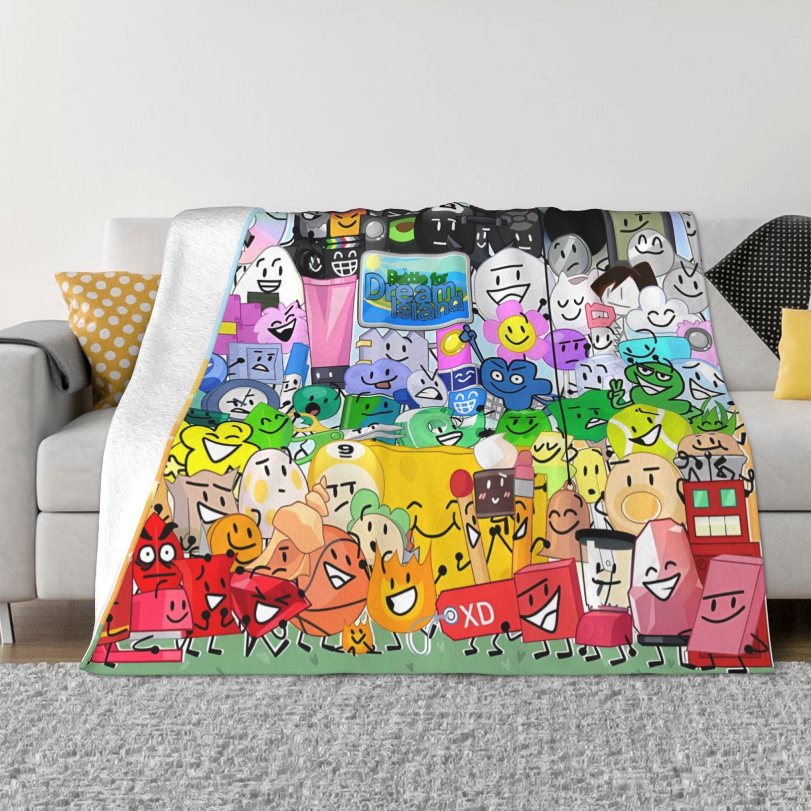 Battle For Dream Island Bfdi Throw Blanket Couch Bed Sofa Soft ...