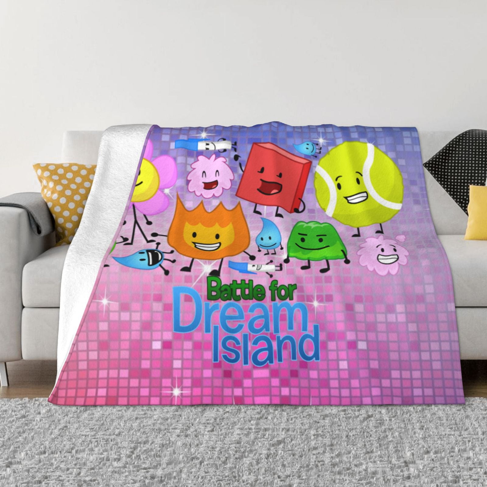 Battle For Dream Island Bfdi Throw Blanket Couch Bed Sofa Soft ...