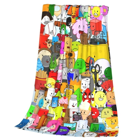 Battle For Dream Island Bfdi Throw Blanket Lightweight Fleece Flannel ...