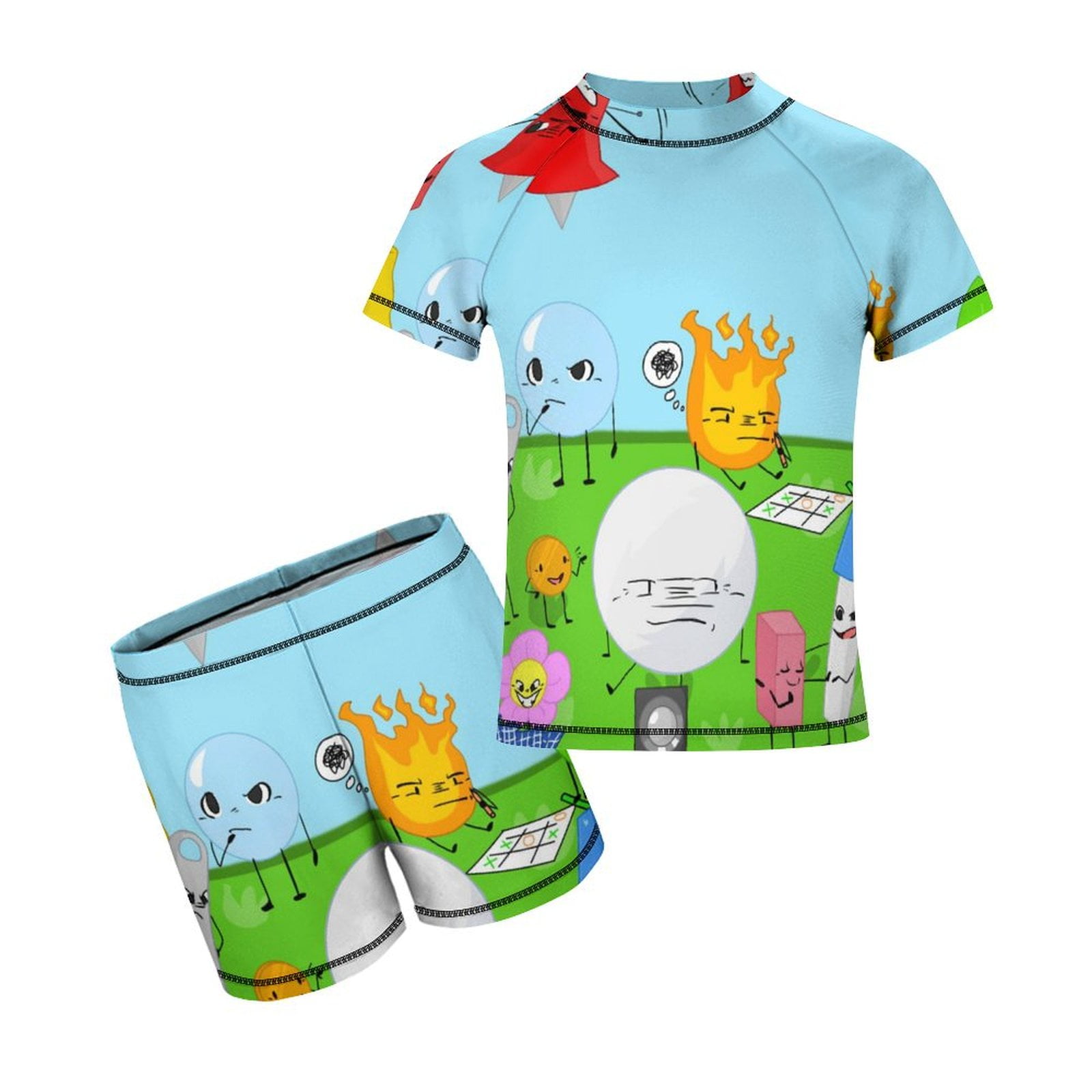 Battle For Dream Island Game Boy's Swimsuit Short Sleeve T Shirt Swim ...