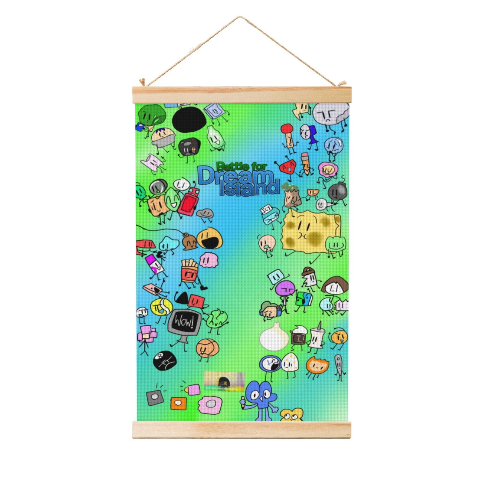 Battle For Dream Island Posters Wall Hanging Wooden Shaft Poster Wall ...