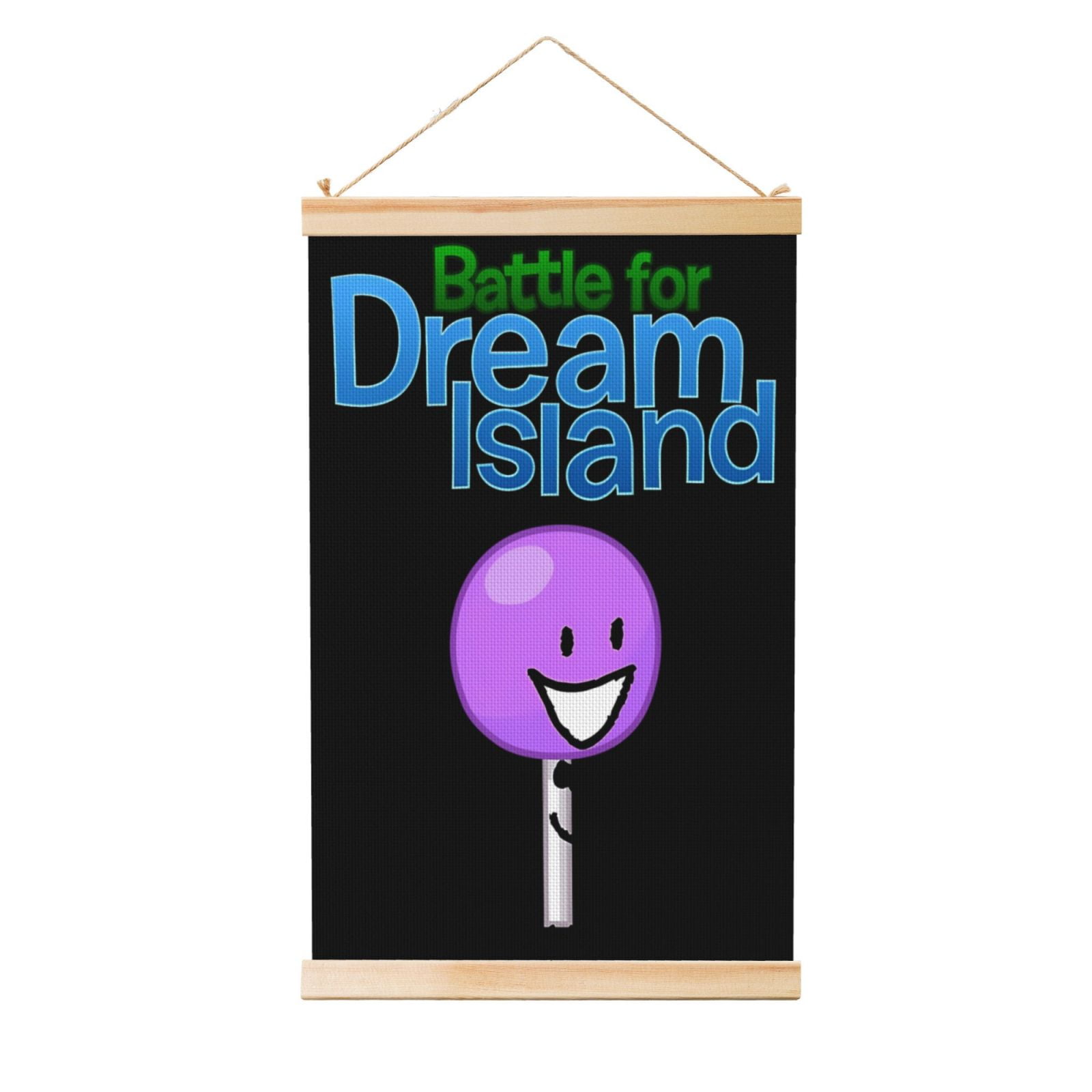 Battle For Dream Island Posters Wall Hanging Wooden Shaft Poster Wall Art Aesthetic Hanger Frame ...