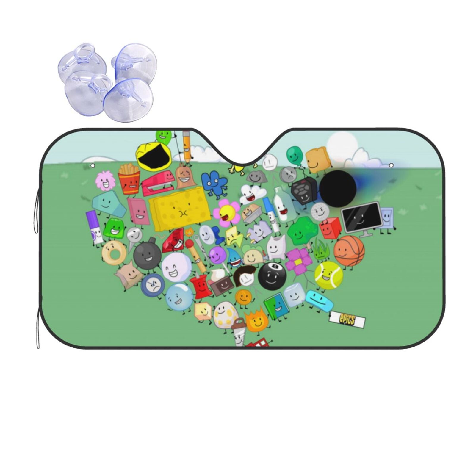 Battle For Dream Island BFDI Car Windshield Sun Shade Accessories ...