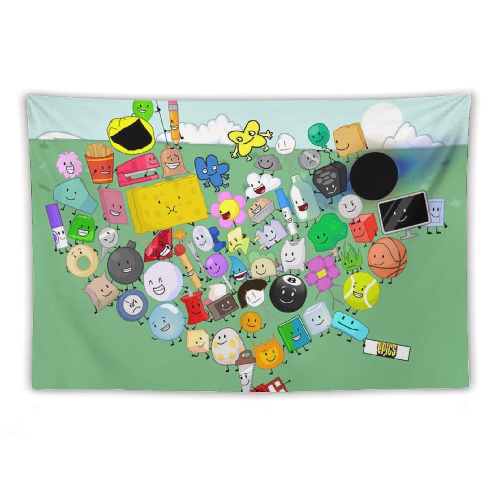 Battle For Dream Island BFDI Tapestry Luxury Wall Hanging Tapestries ...