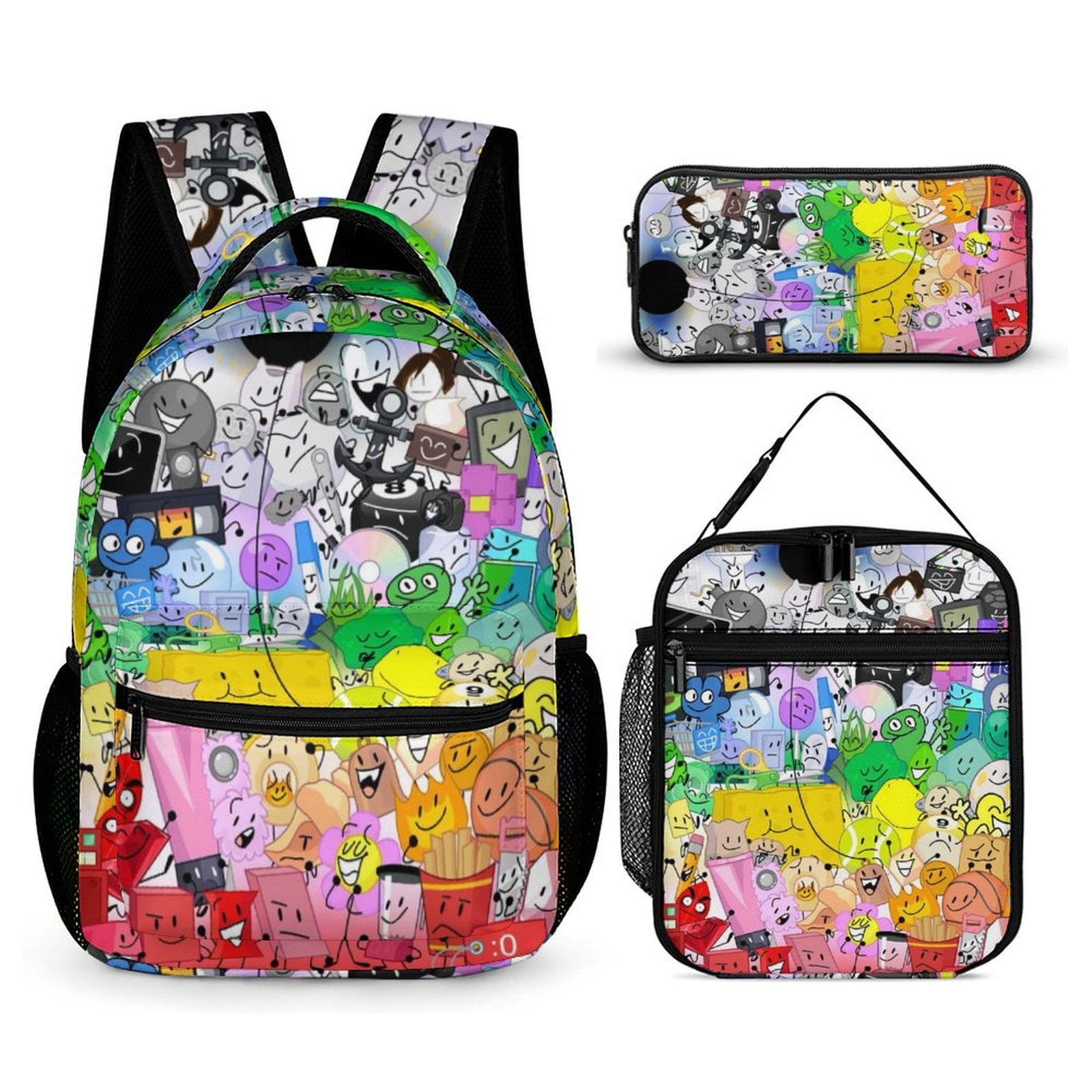 Battle For Dream Island Backpacks 3 Piece Set Bookbag with Lunch Bag ...