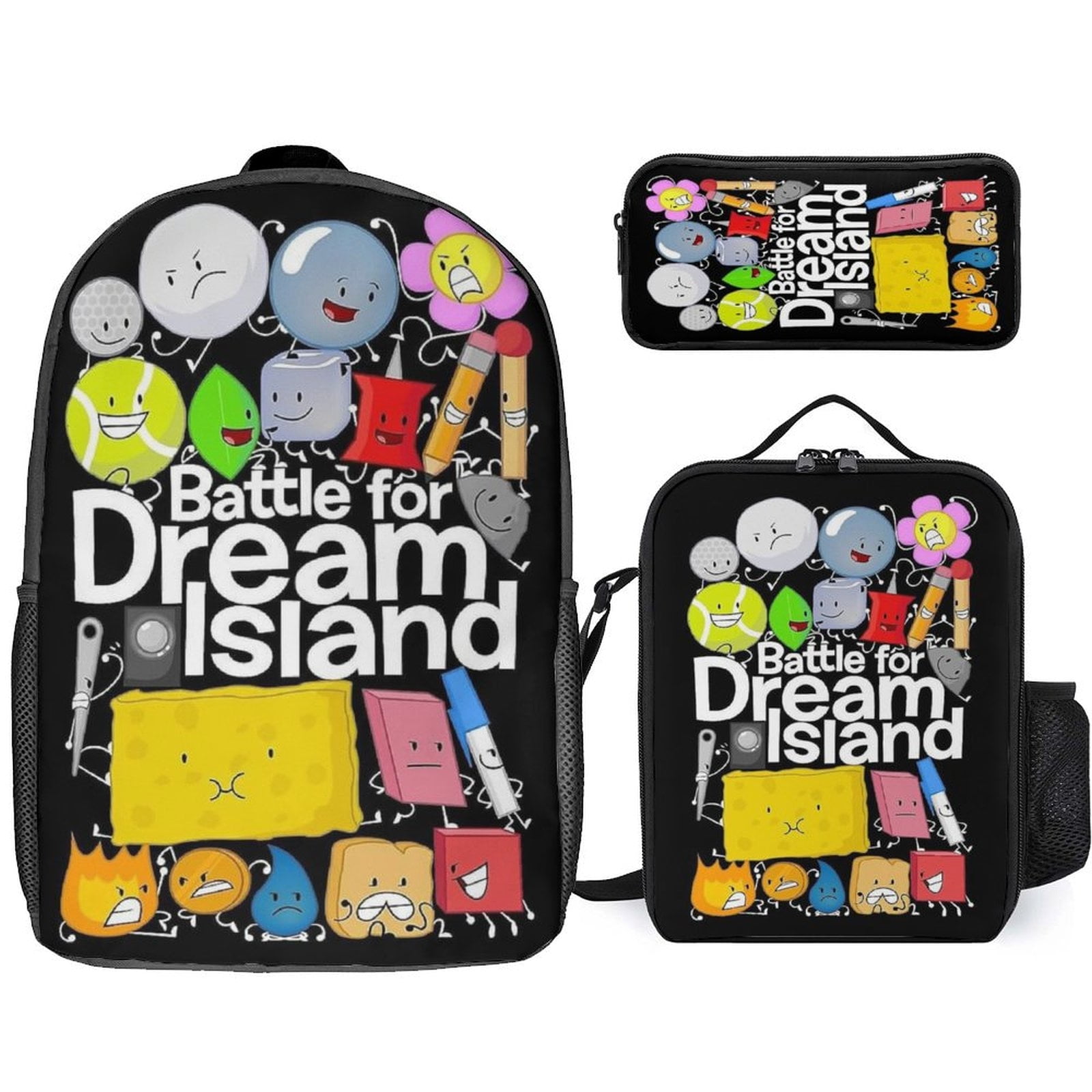 Battle For Dream Island Backpacks 3 Piece Set Bookbag with Lunch Bag ...