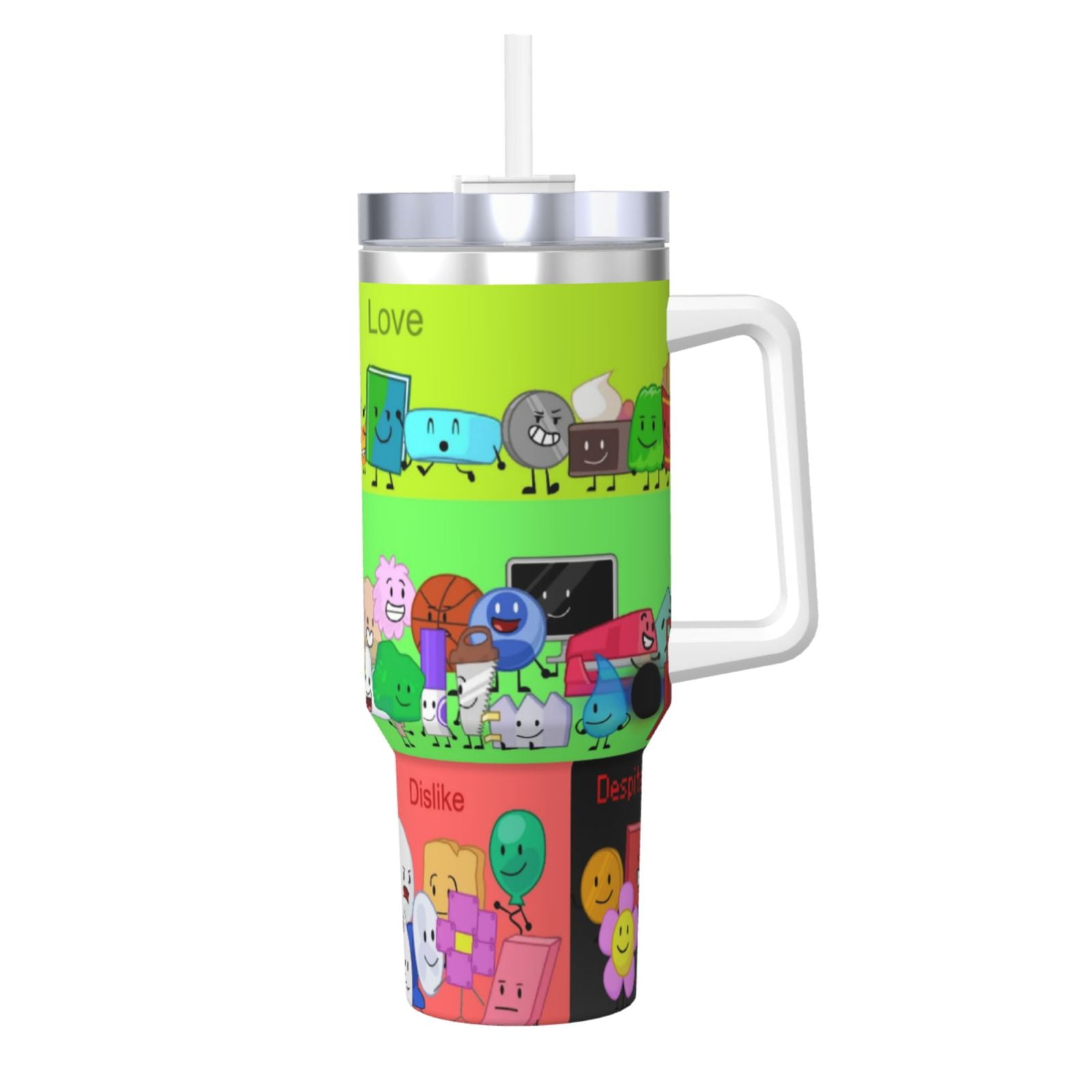 Battle For Dream Island Bfdi 40 oz Insulated Tumbler with Handle and ...