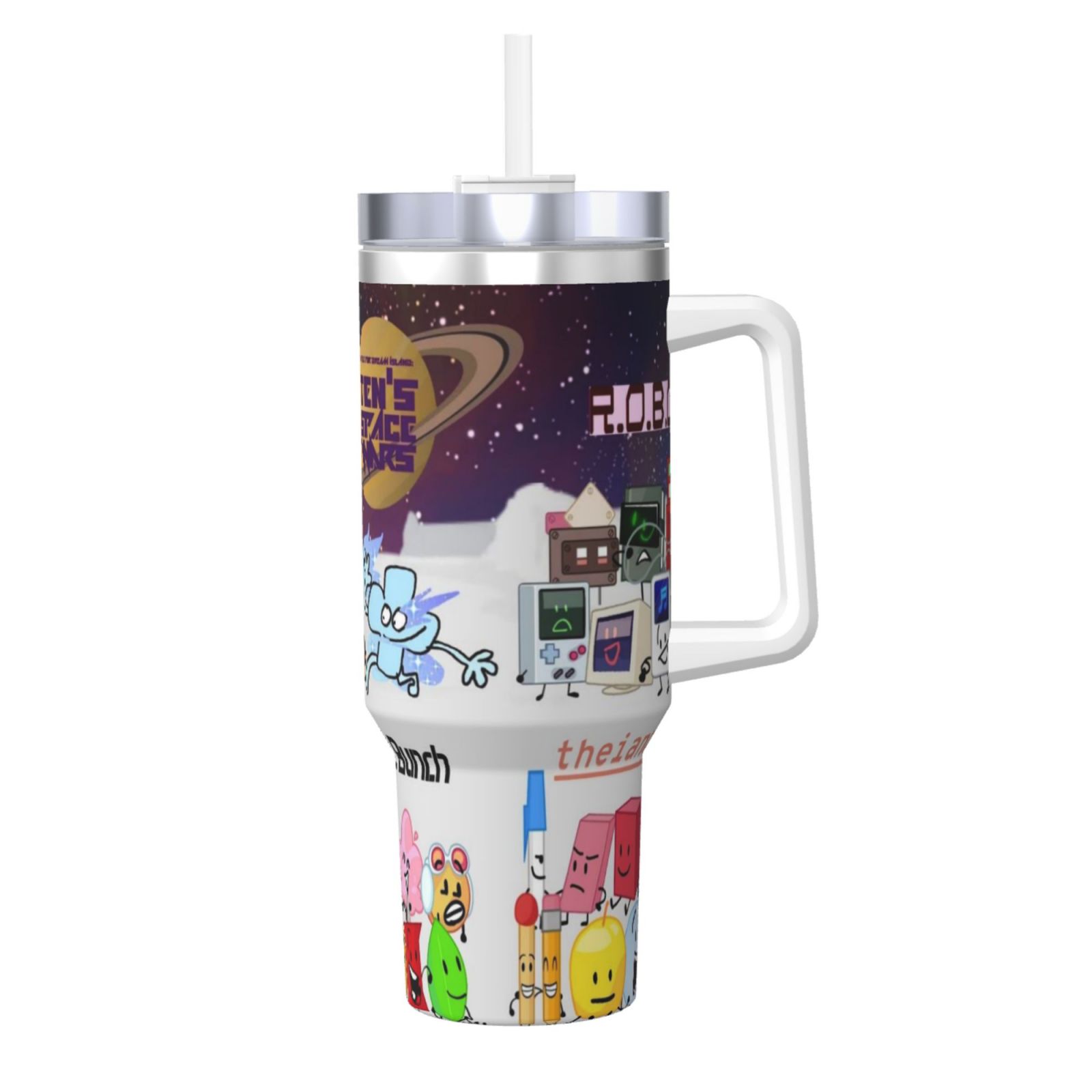 Battle For Dream Island Bfdi 40 oz Insulated Tumbler with Handle and ...