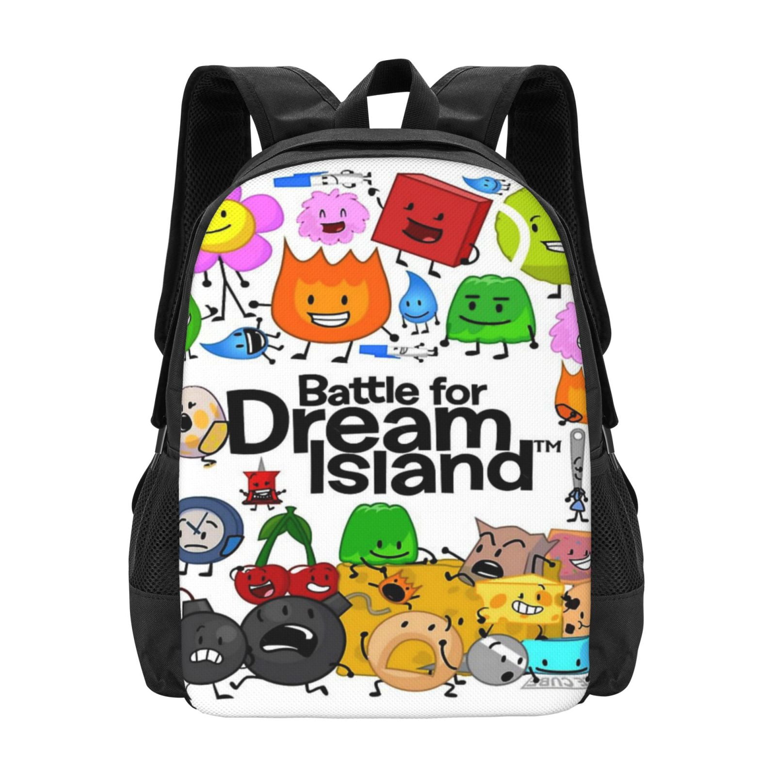 Battle For Dream Island Bfdi Backpack Cartoon Print Backpack 16.5 In ...
