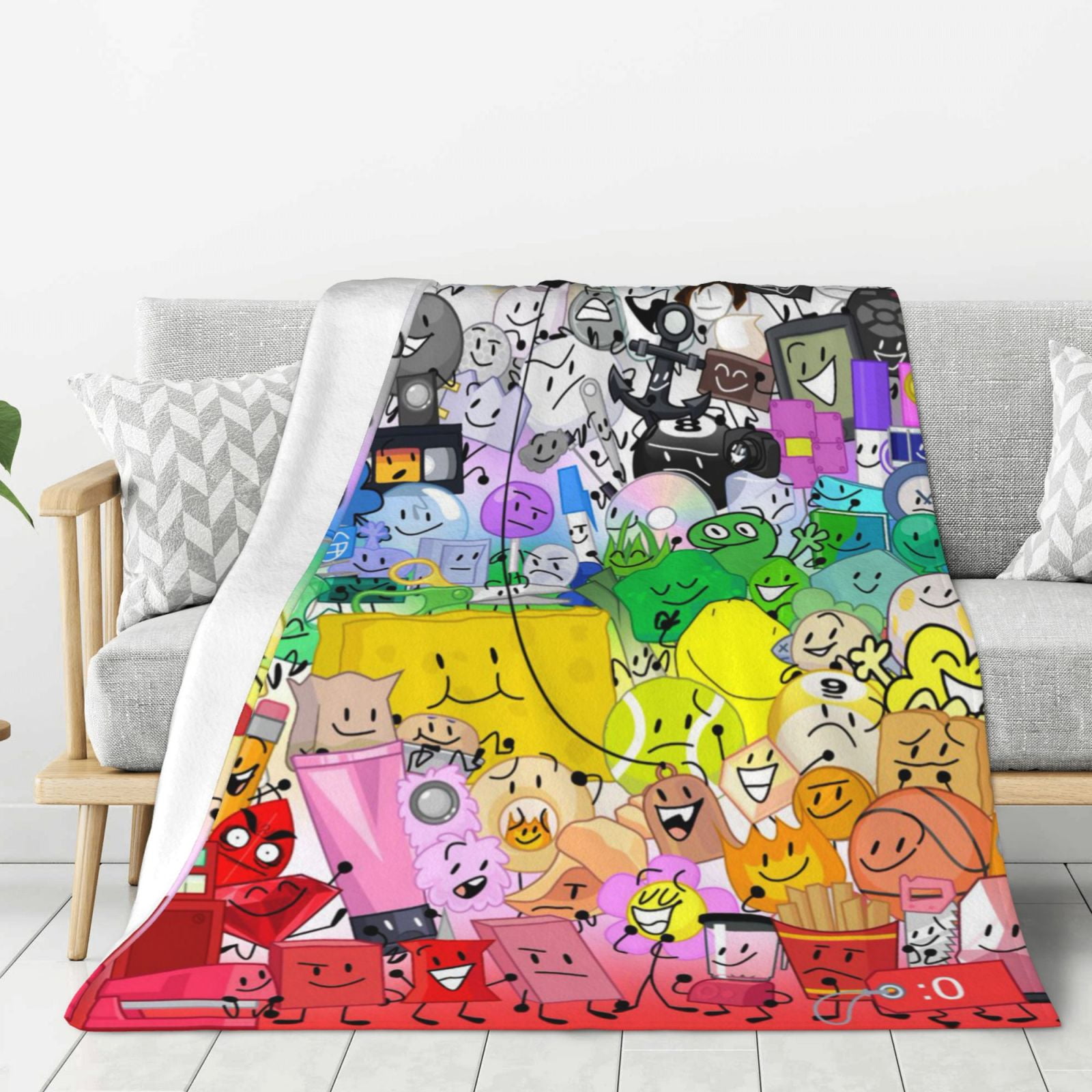 Battle For Dream Island Bfdi Bed Blanket Thick Plush Flannel Blanket ...