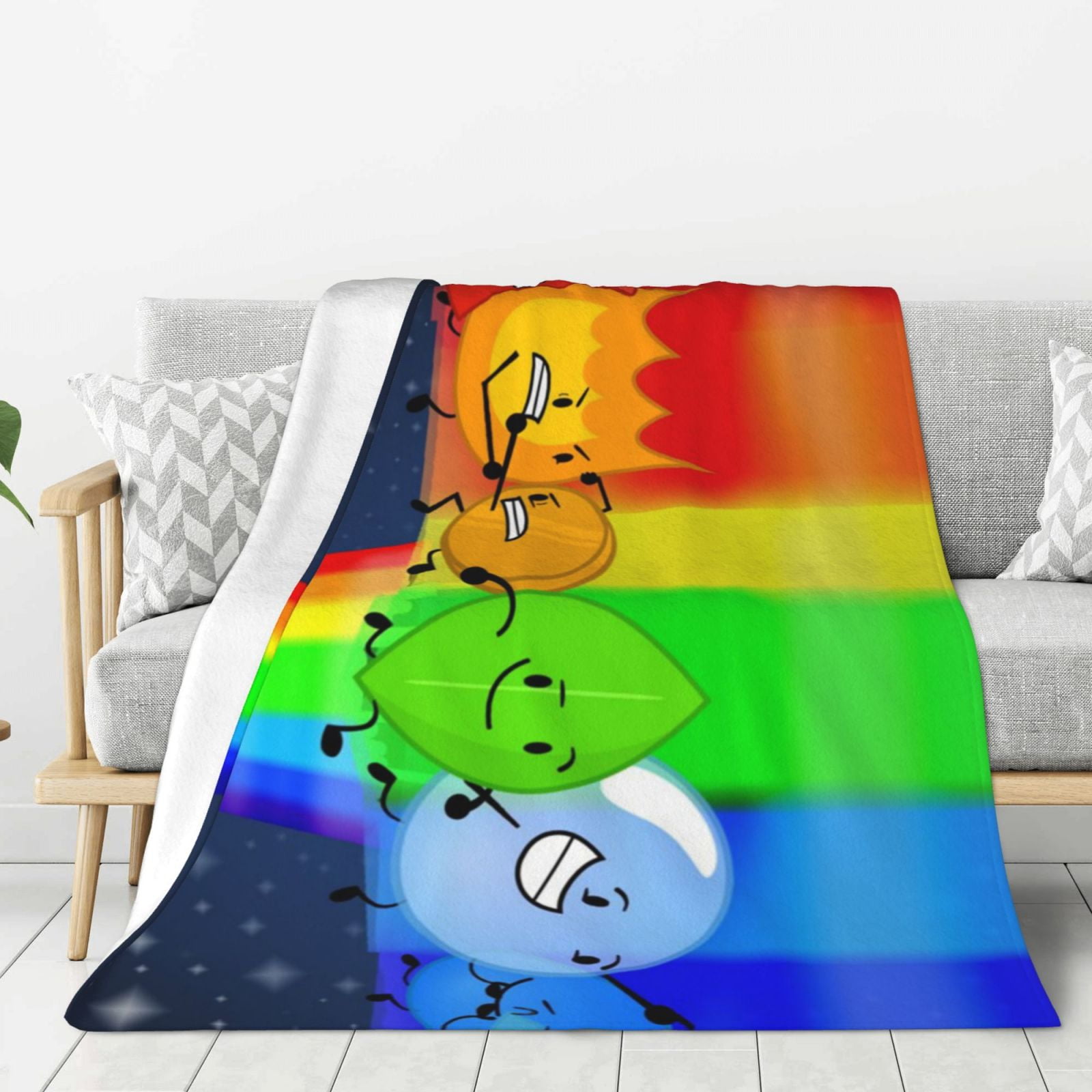 Battle For Dream Island Bfdi Bed Blanket Thick Plush Flannel Blanket ...