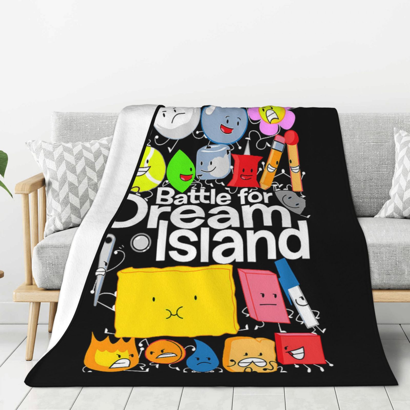 Battle For Dream Island Bfdi Bed Blanket Thick Plush Flannel Blanket ...