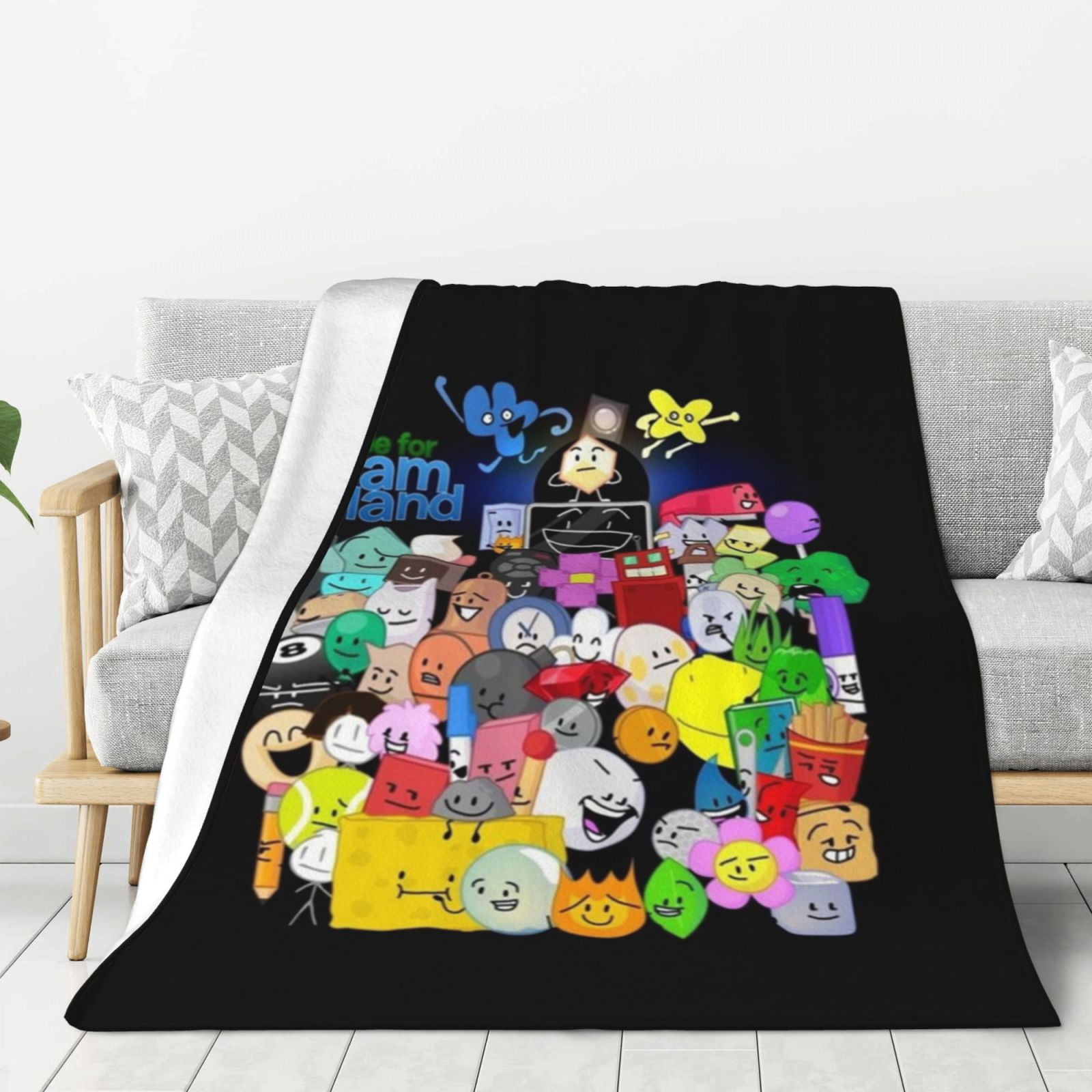Battle For Dream Island Bfdi Bed Blanket Thick Plush Flannel Blanket ...