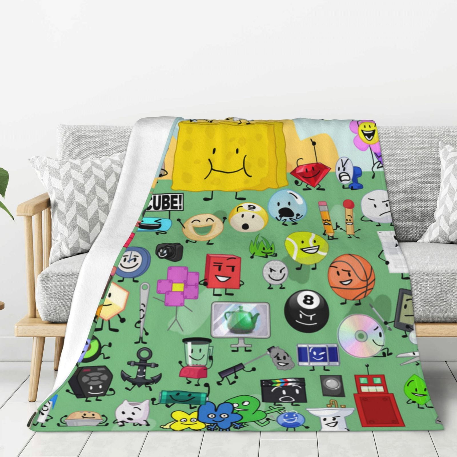 Battle For Dream Island Bfdi Bed Blanket Thick Plush Flannel Blanket ...