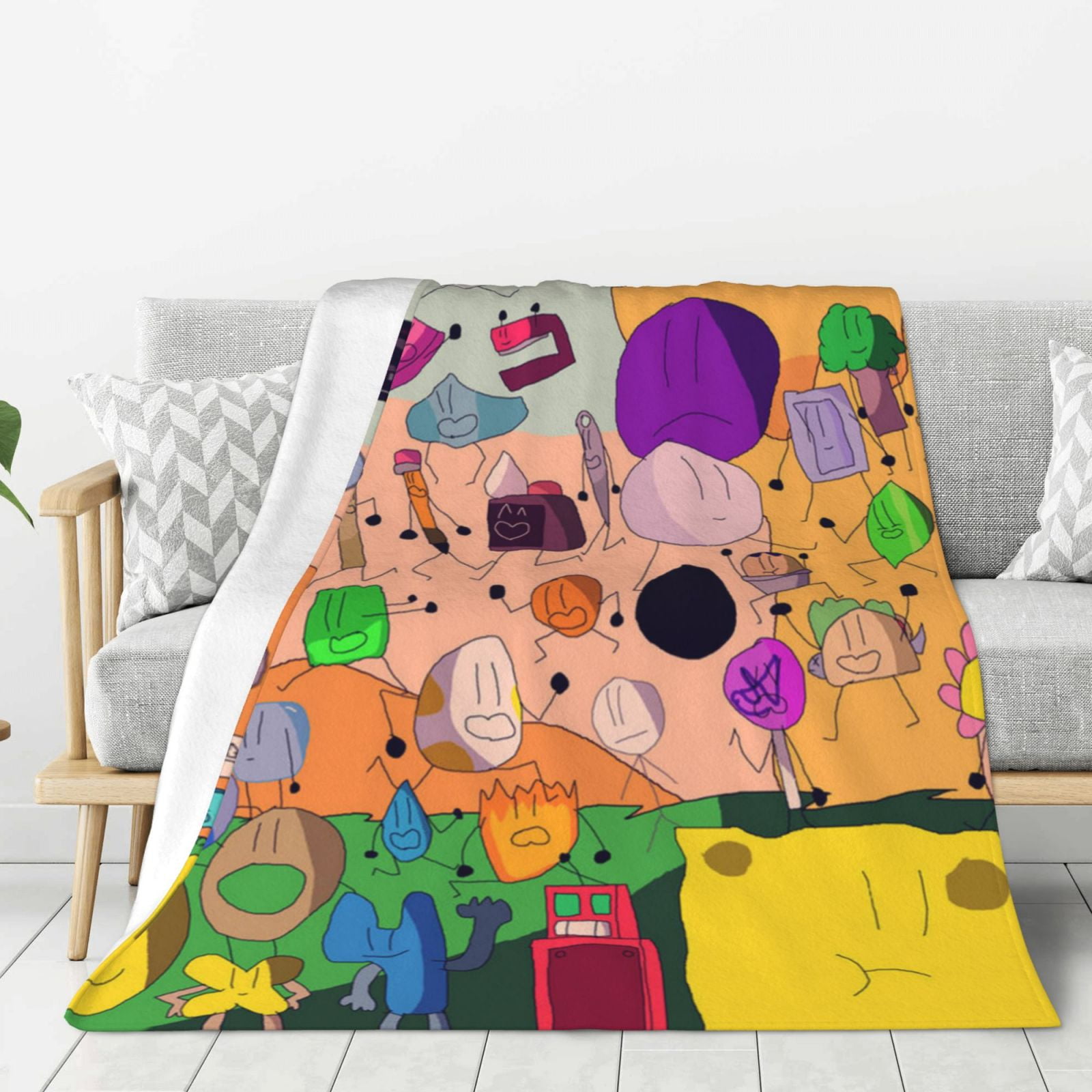 Battle For Dream Island Bfdi Bed Blanket Thick Plush Flannel Blanket ...