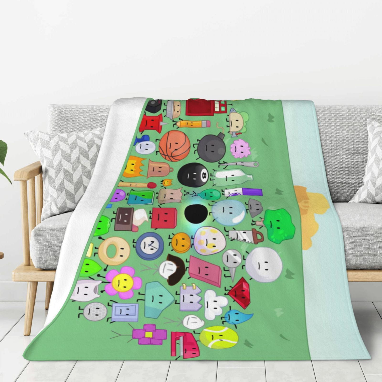 Battle For Dream Island Bfdi Bed Blanket Thick Plush Flannel Blanket ...