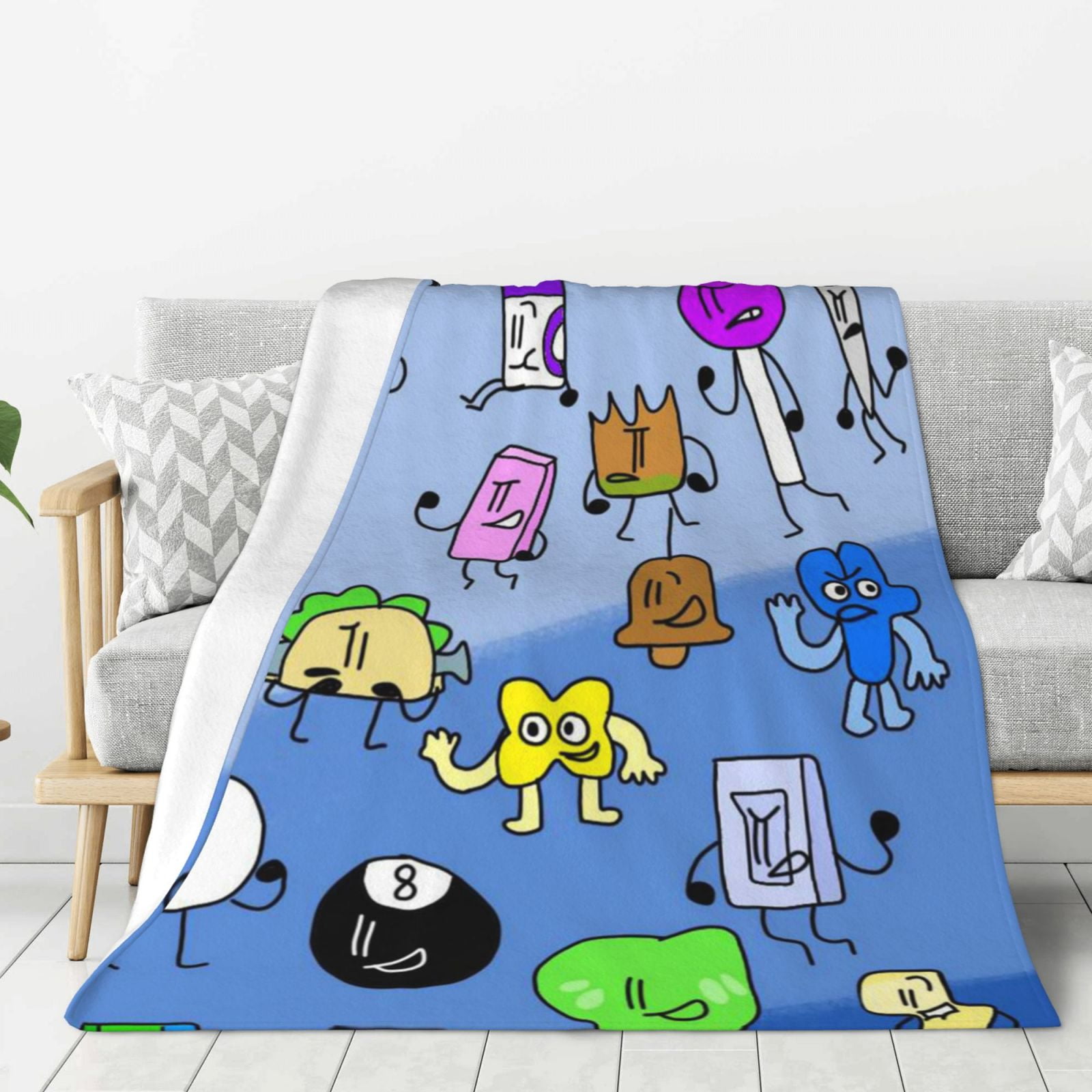 Battle For Dream Island Bfdi Bed Blanket Thick Plush Flannel Blanket ...