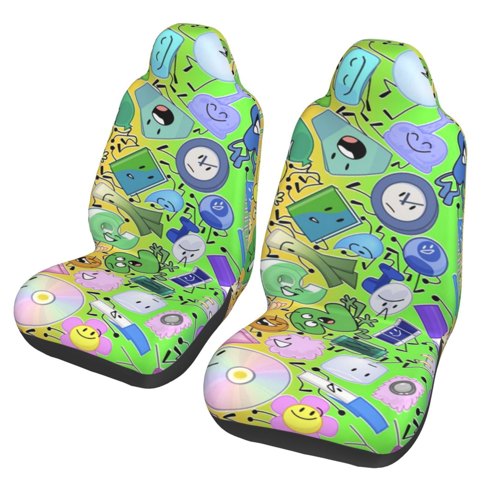 Battle For Dream Island Bfdi Car Seat Covers 2 Pcs Seat Protector Cover ...