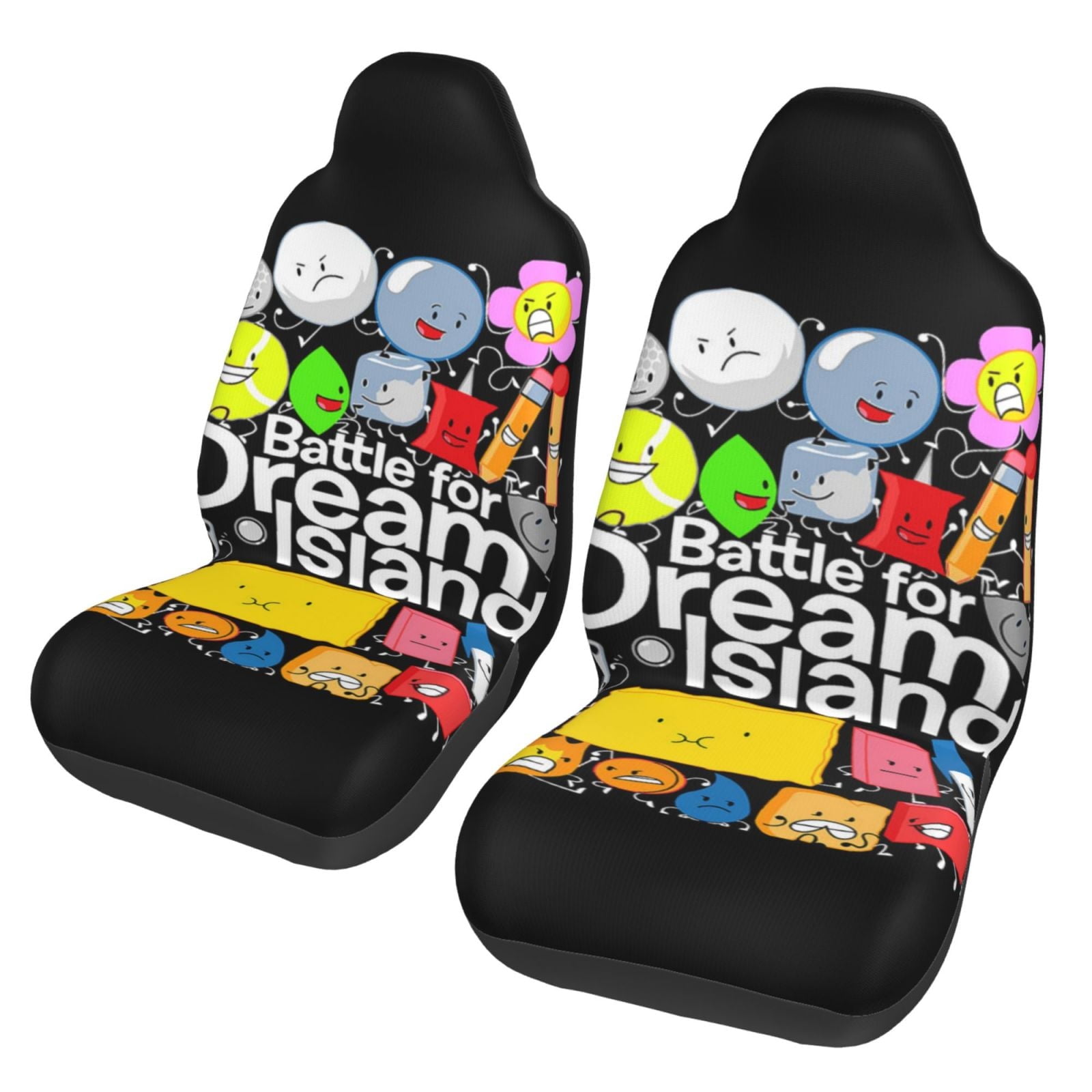 Battle For Dream Island Bfdi Car Seat Covers 2 Pcs Seat Protector Cover ...
