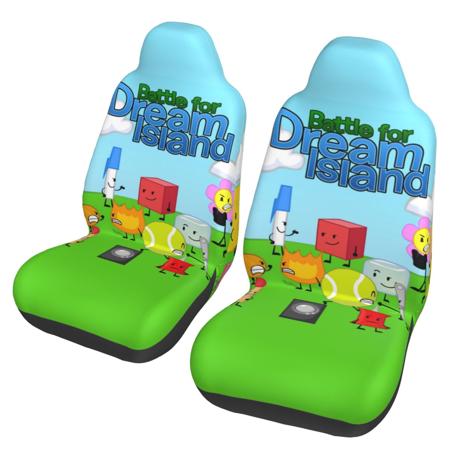 Battle For Dream Island Bfdi Car Seat Covers 2 Pcs Seat Protector Cover ...