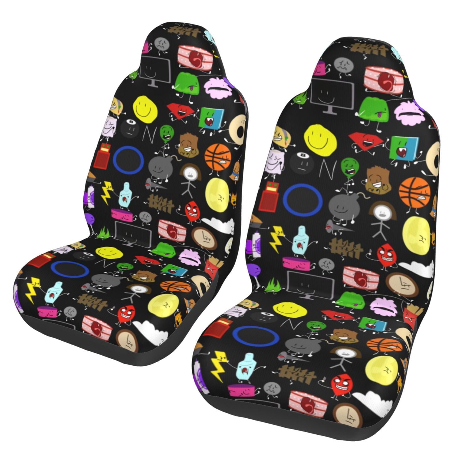 Battle For Dream Island Bfdi Car Seat Covers 2 Pcs Seat Protector Cover ...