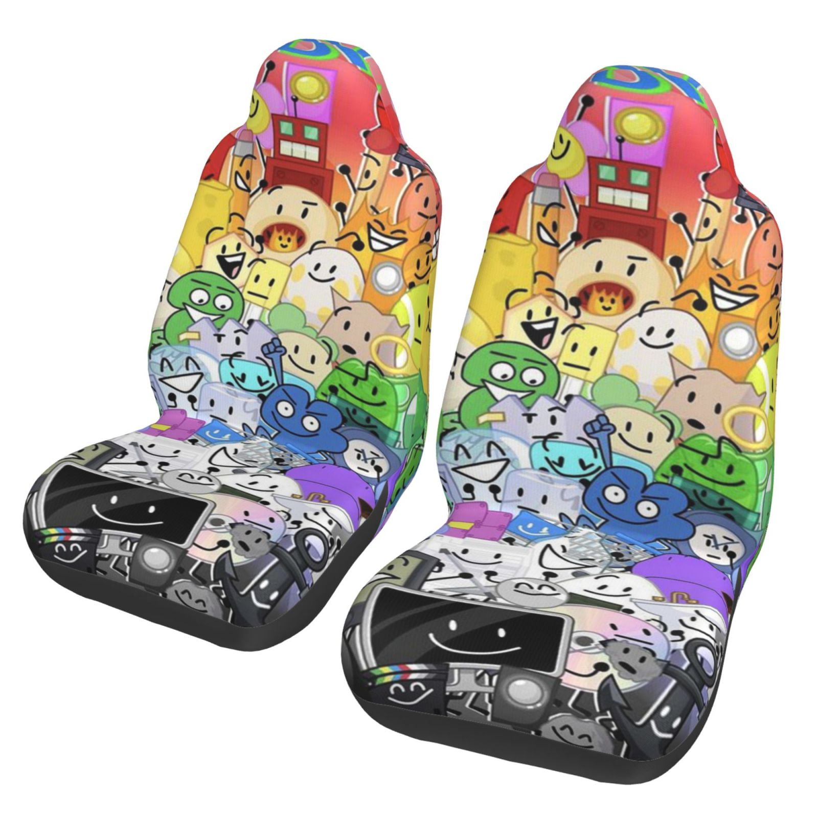 Battle For Dream Island Bfdi Car Seat Covers 2 Pcs Seat Protector Cover ...