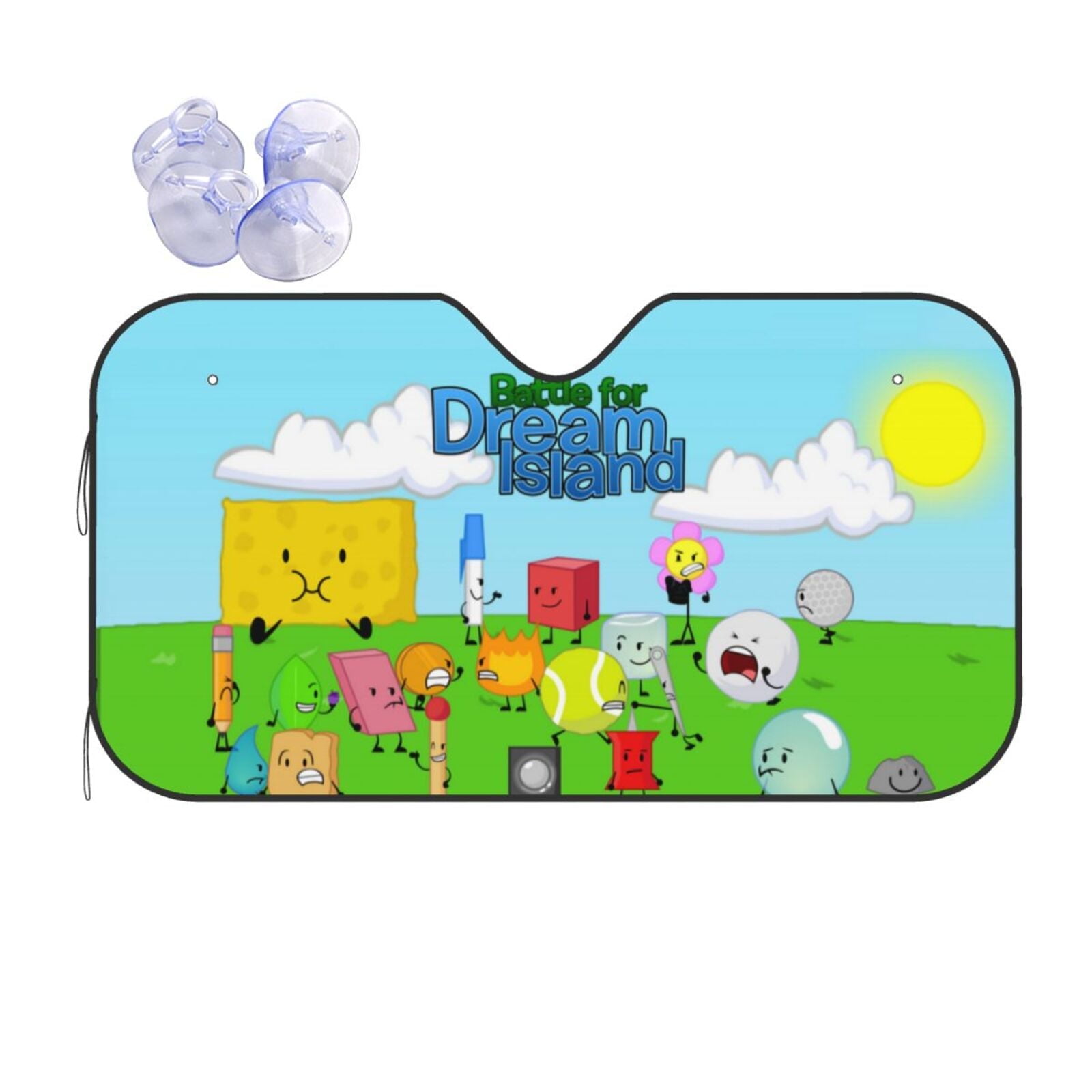 Battle For Dream Island Bfdi Car Windshield Sun Shade Auto Front Window ...