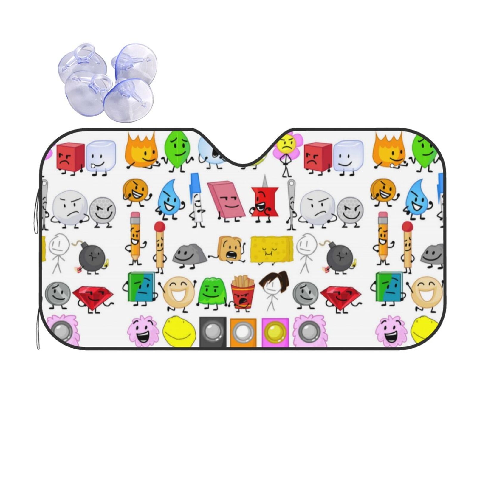 Battle For Dream Island Bfdi Car Windshield Sun Shade Auto Front Window ...