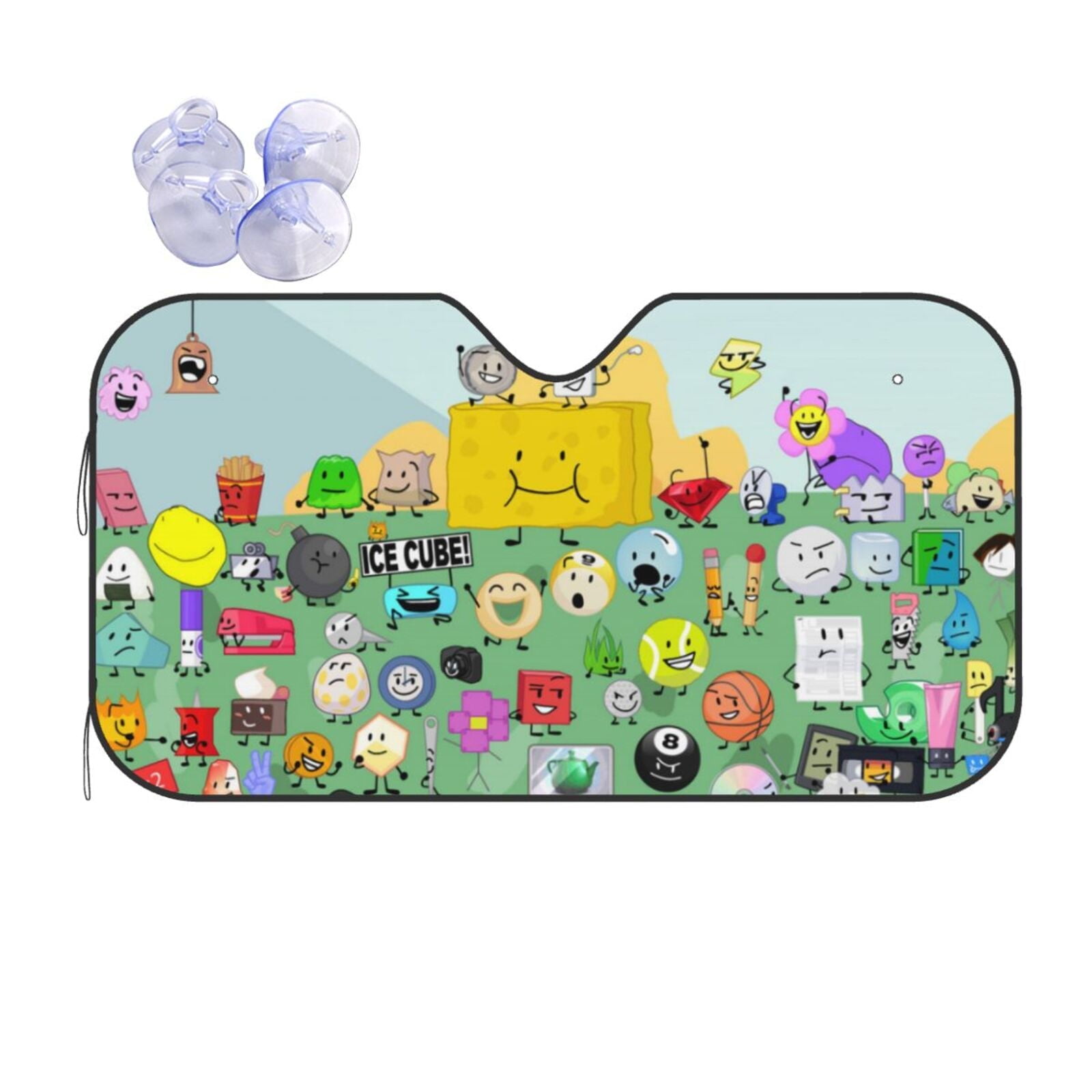 Battle For Dream Island Bfdi Car Windshield Sun Shade Auto Front Window ...