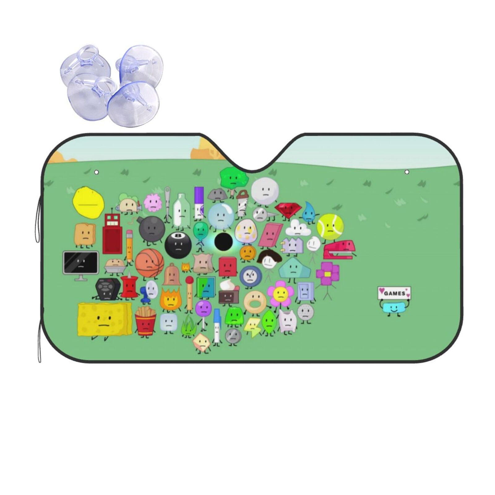 Battle For Dream Island Bfdi Car Windshield Sun Shade Auto Front Window ...