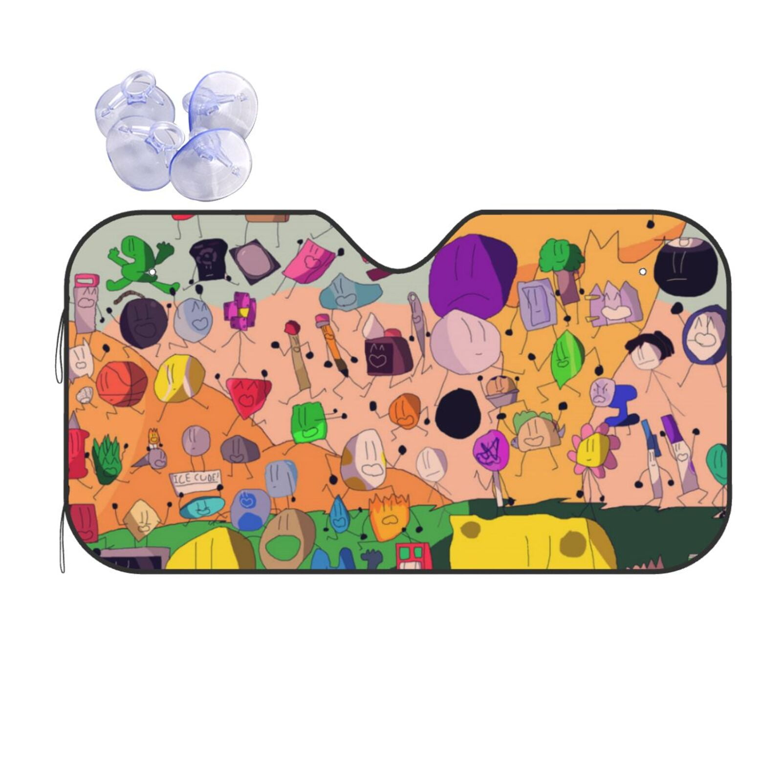 Battle For Dream Island Bfdi Car Windshield Sun Shade Auto Front Window ...