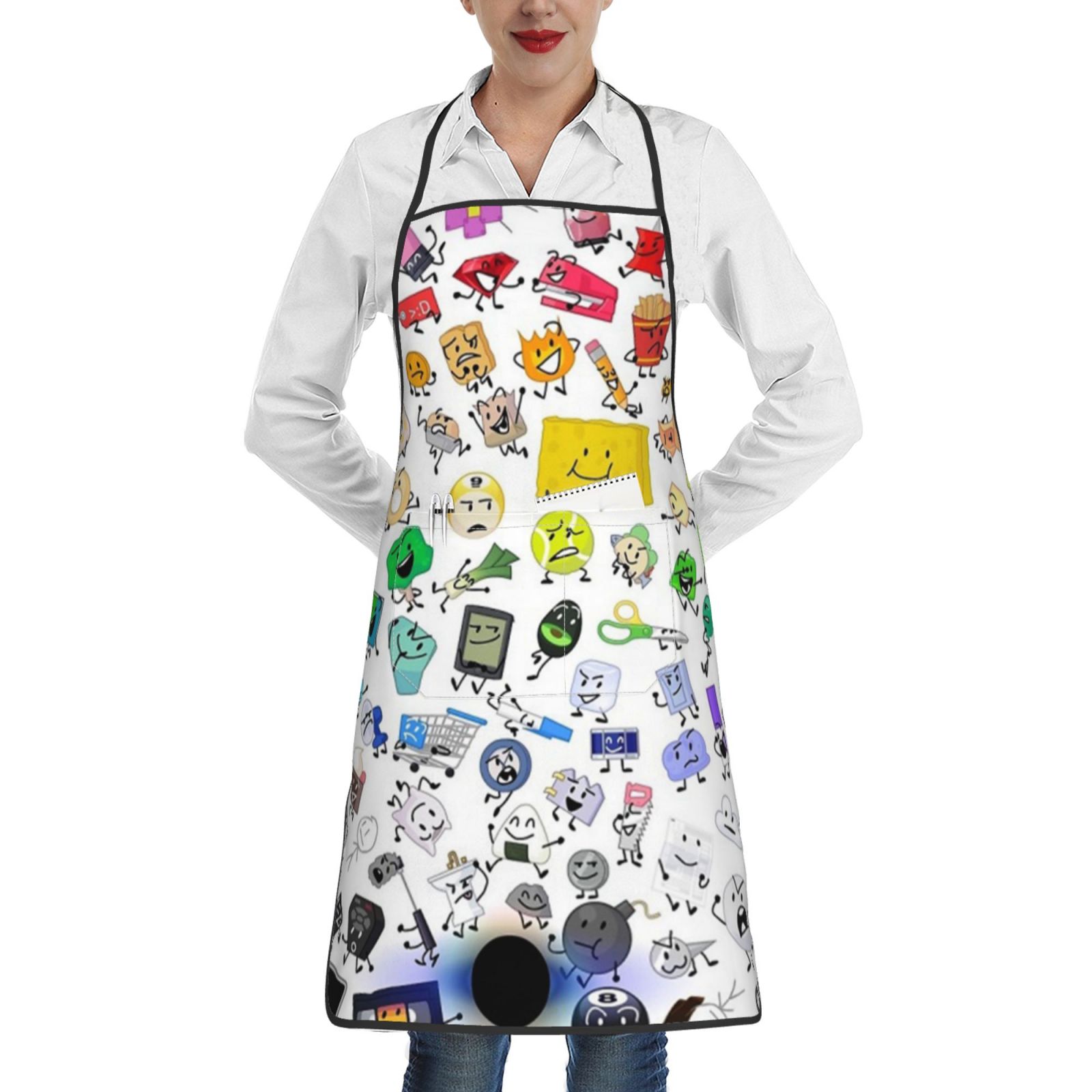 Battle For Dream Island Bfdi Cooking Chef Apron Adjustable Bib Apron ...