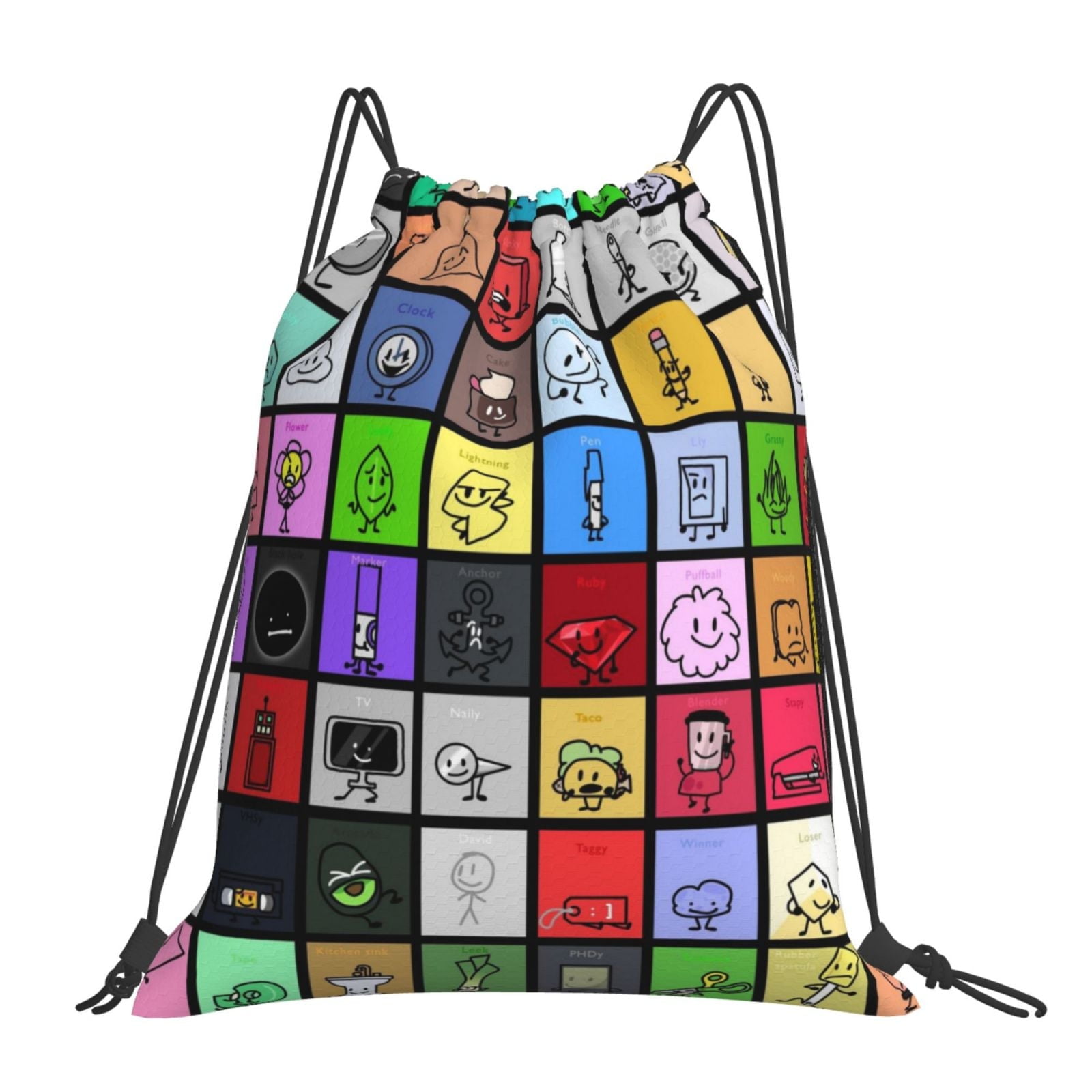 Battle For Dream Island Bfdi Drawstring Backpack Sport Gym Bag For Yoga ...