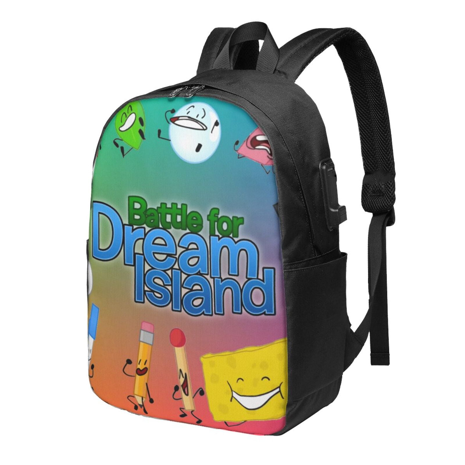 Battle For Dream Island Bfdi Laptop Backpack With Usb Charging Port 17 ...