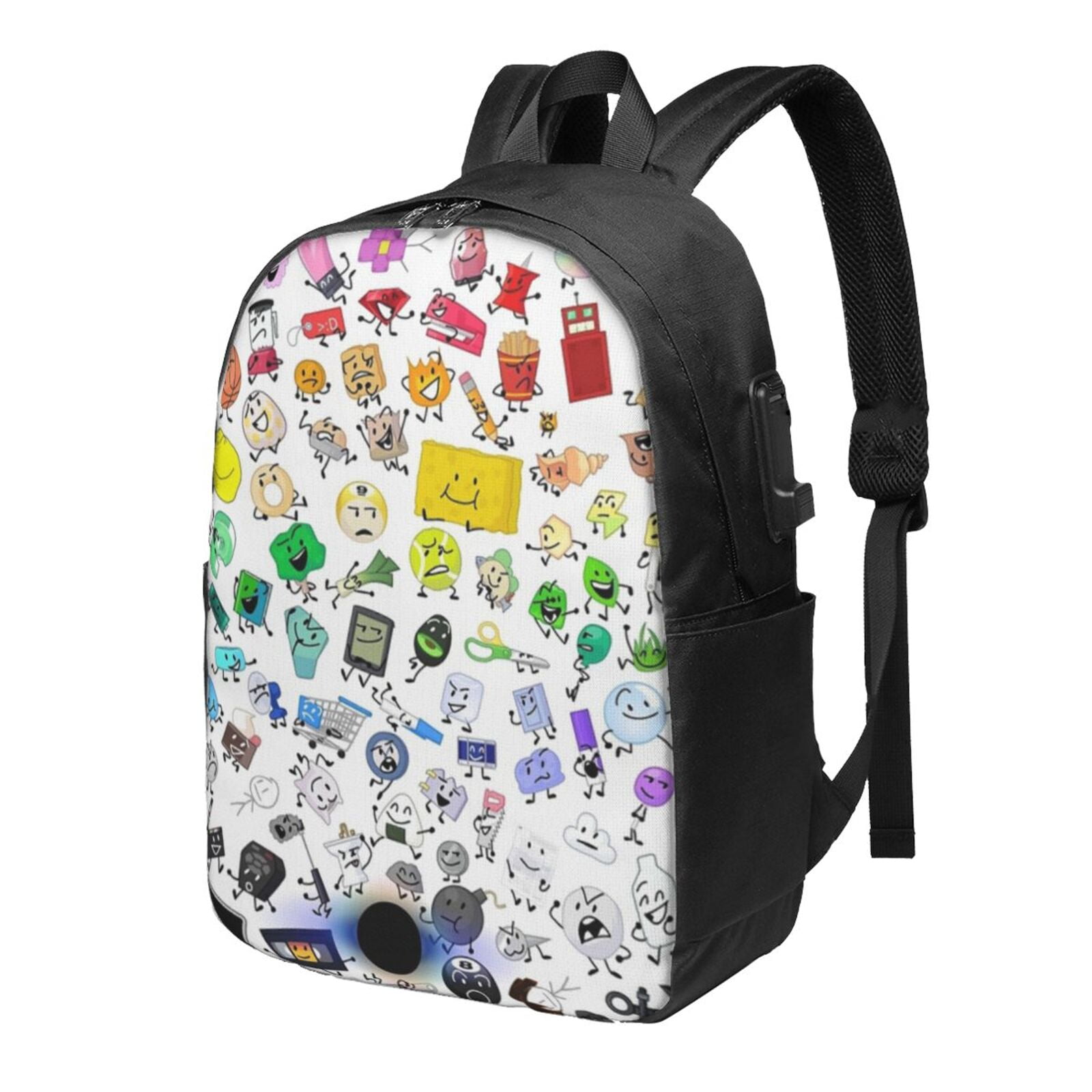 Battle For Dream Island Bfdi Laptop Backpack With Usb Charging Port 17 ...