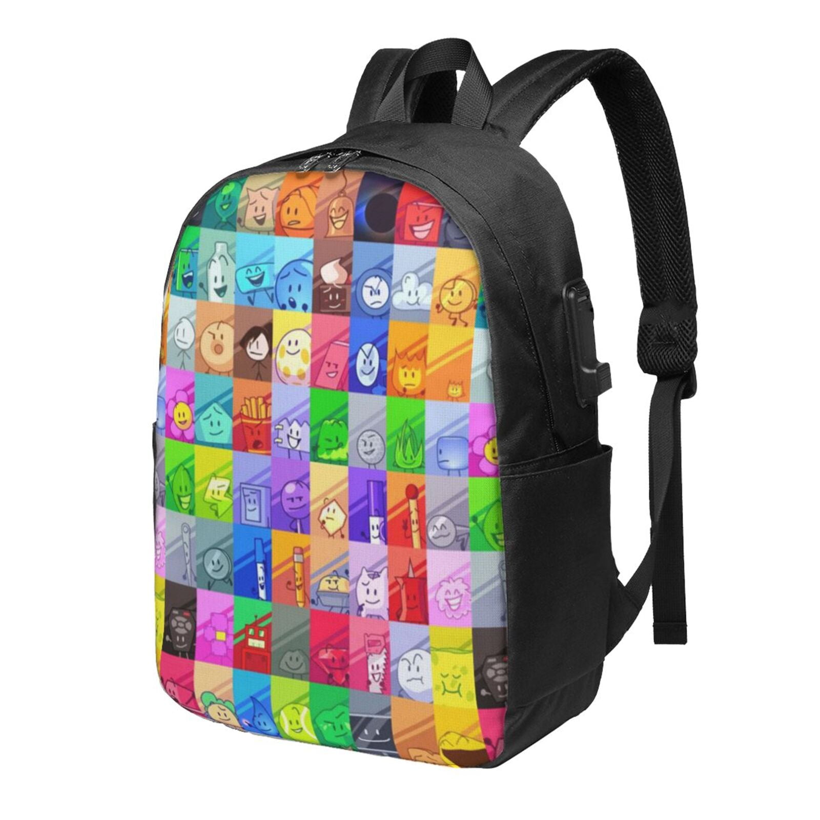 Battle For Dream Island Bfdi Laptop Backpack With Usb Charging Port 17 ...