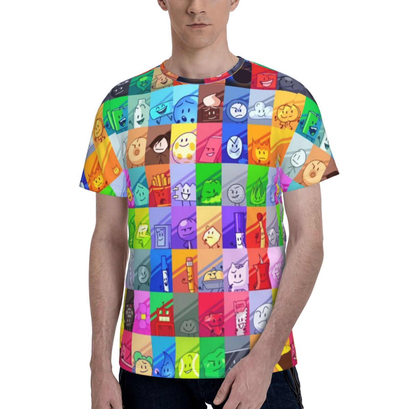 Battle For Dream Island Bfdi Mens T-Shirts Casual Short Sleeve Tee ...