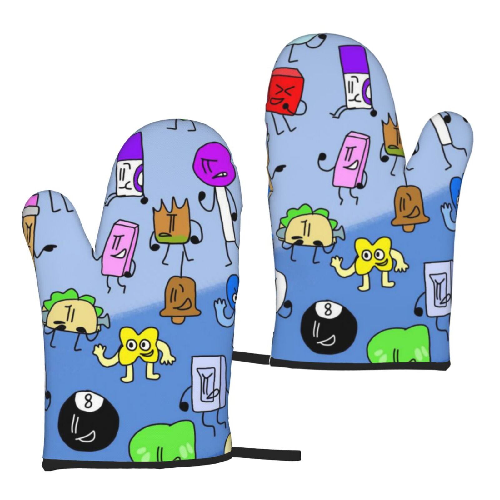 Battle For Dream Island Bfdi Oven Mitts Scald-Proof Gloves Heat ...
