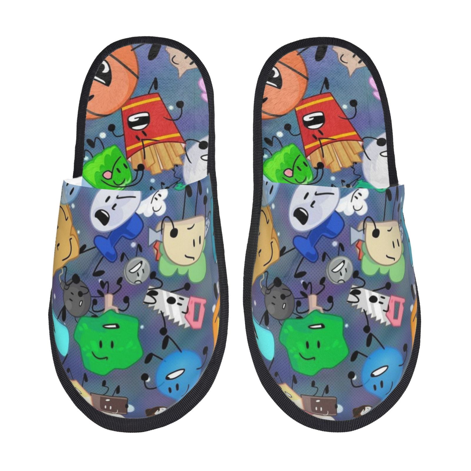Battle For Dream Island Bfdi Print Furry slippers Warm Cozy Fuzzy ...