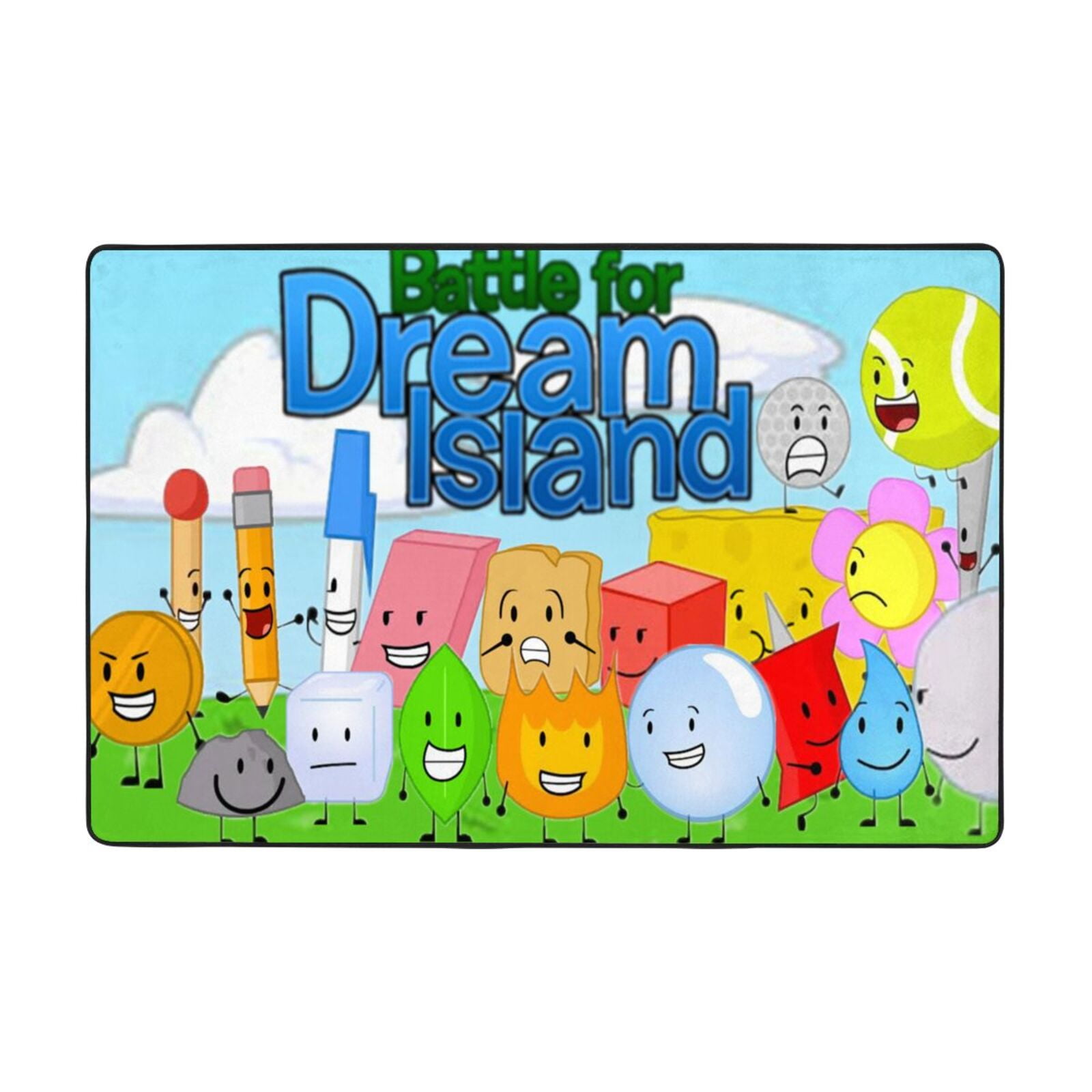 Battle For Dream Island Bfdi Rugs Washable Cover Floor Rug Carpets ...