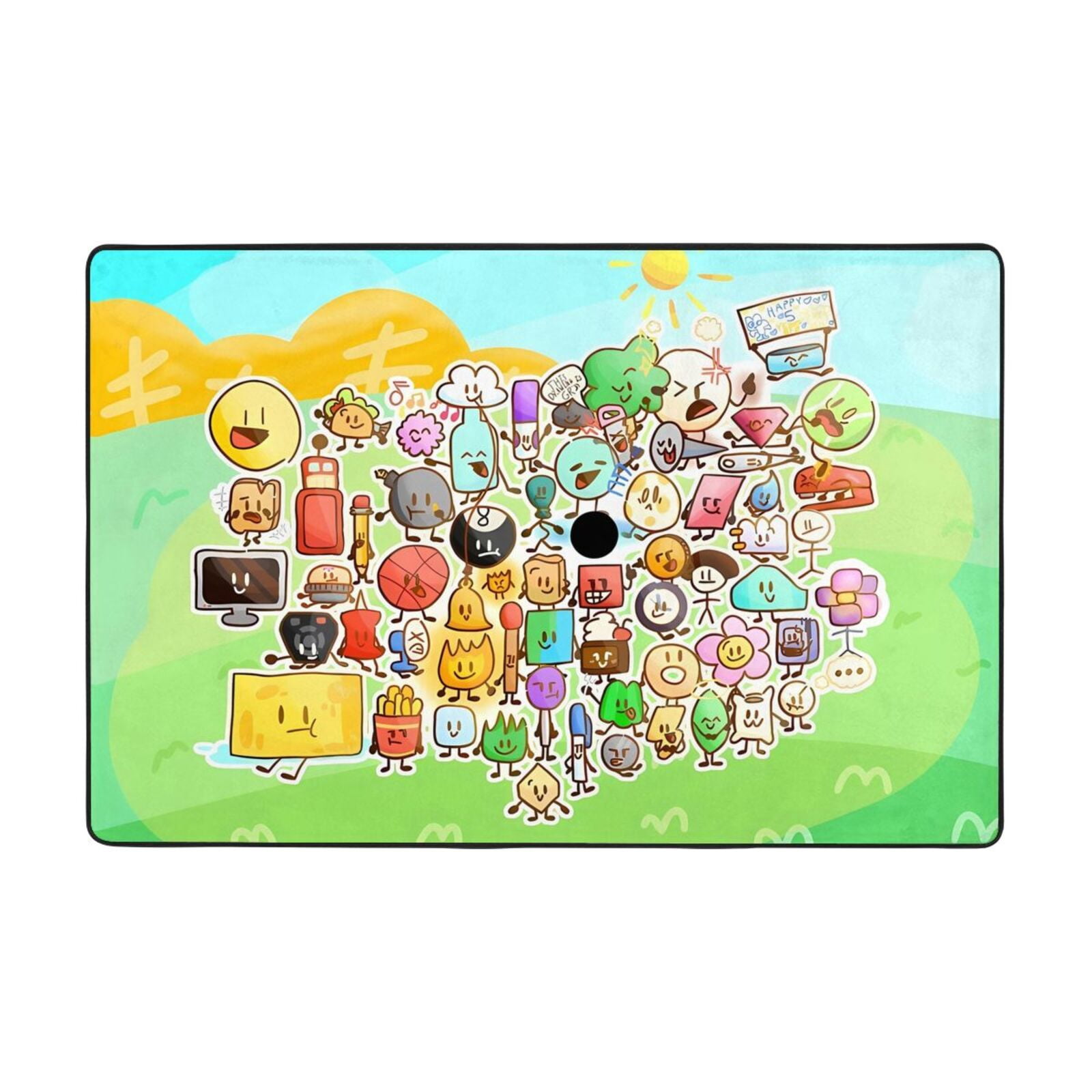 Battle For Dream Island Bfdi Rugs Washable Cover Floor Rug Carpets ...