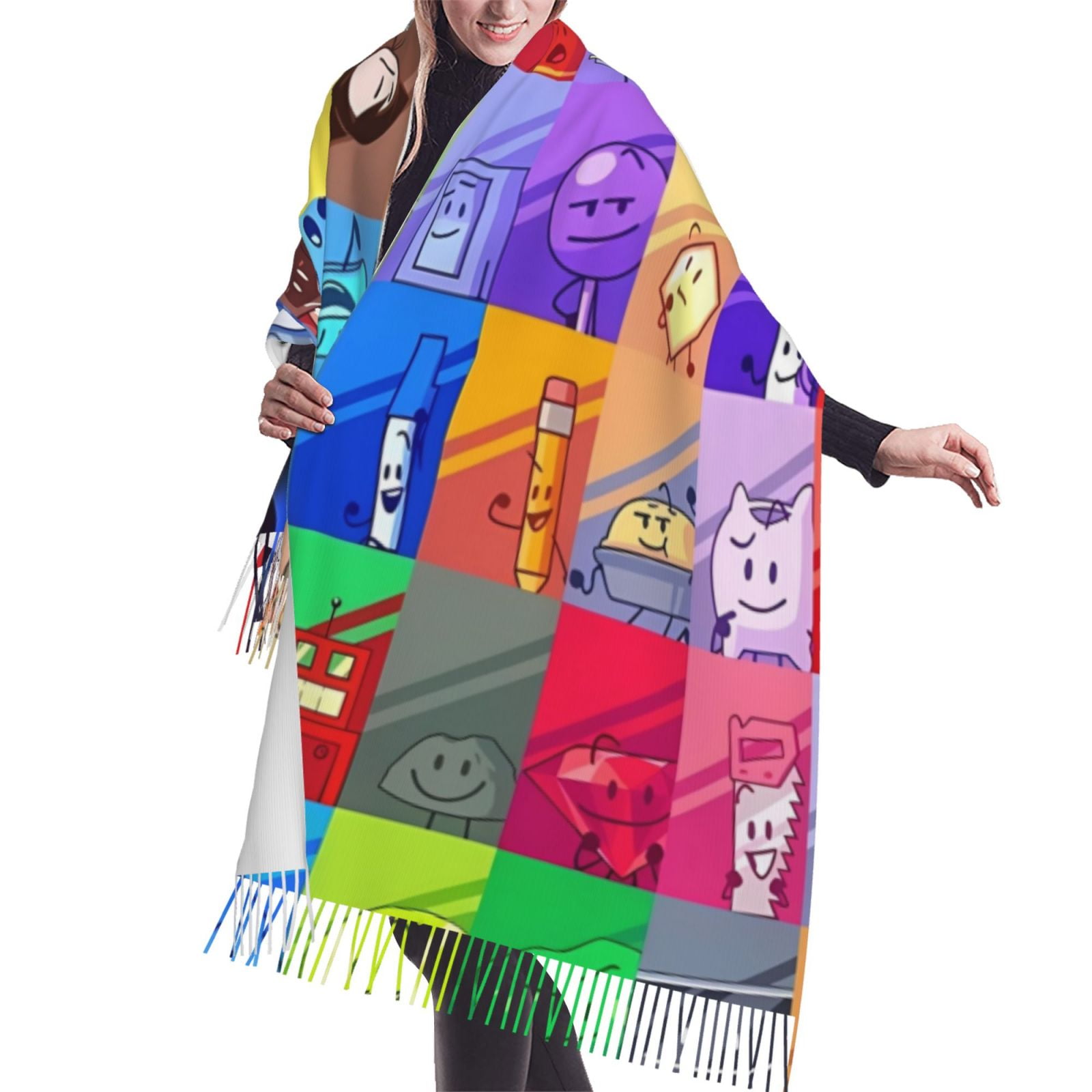Battle For Dream Island Bfdi Shawl Wrap for Womens Winter Warm Long ...