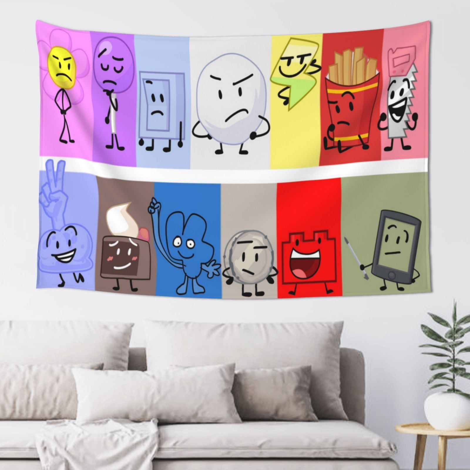 Battle For Dream Island Bfdi Tapestry Wall Hanging Home Decoration Wall ...
