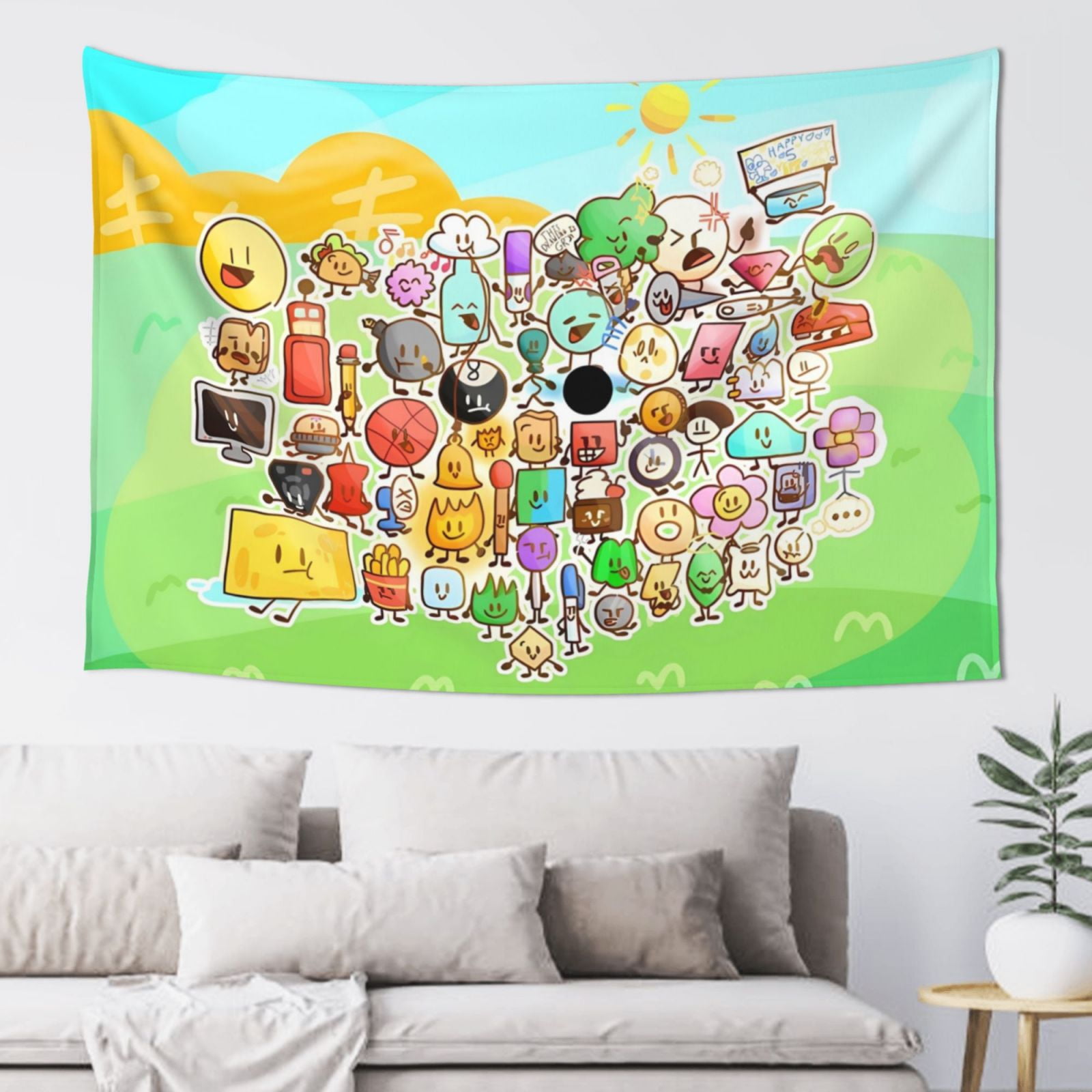 Battle For Dream Island Bfdi Tapestry Wall Hanging Home Decoration Wall ...