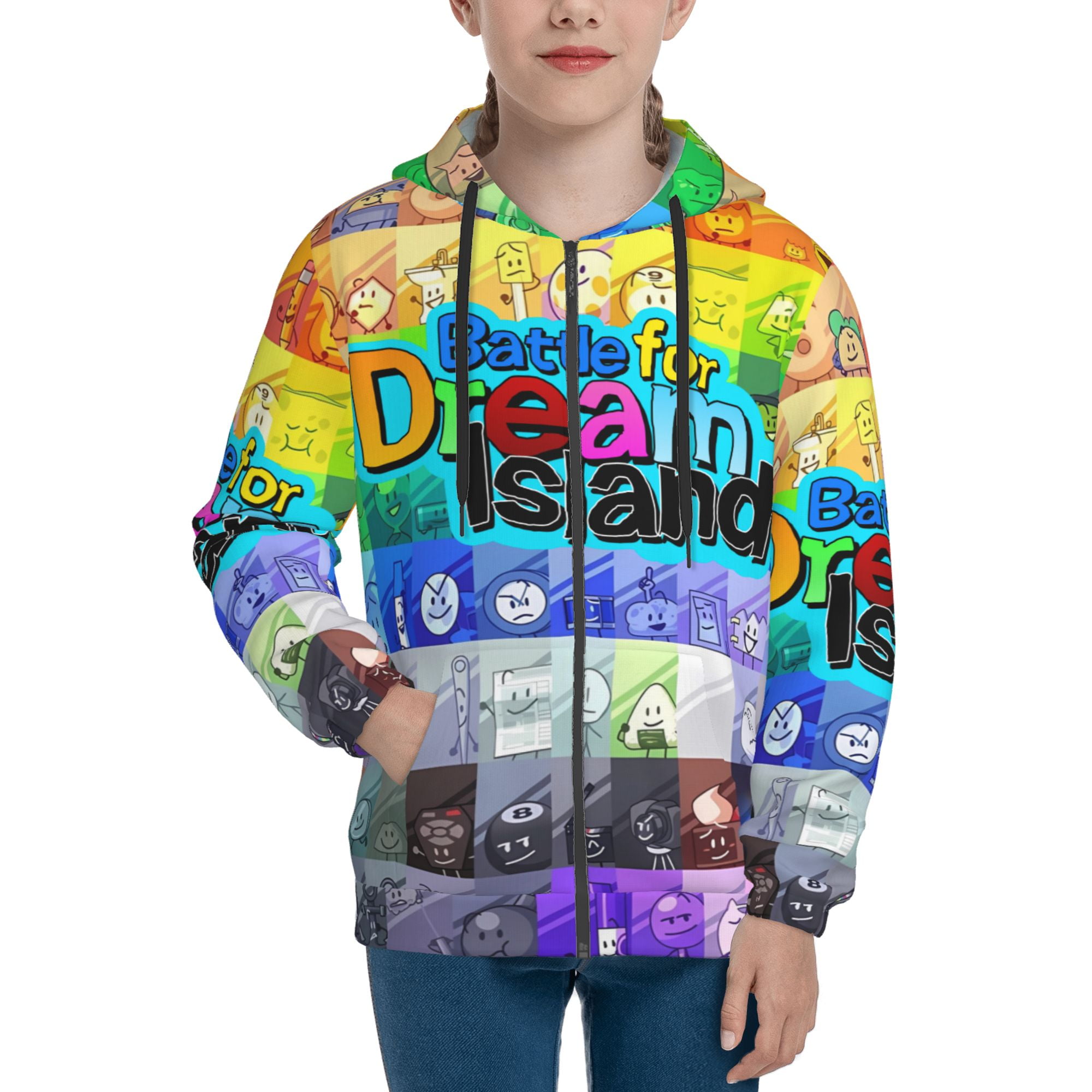 Battle For Dream Island Bfdi Teens Boys Girls Zip Up Hoodies 3d Print ...