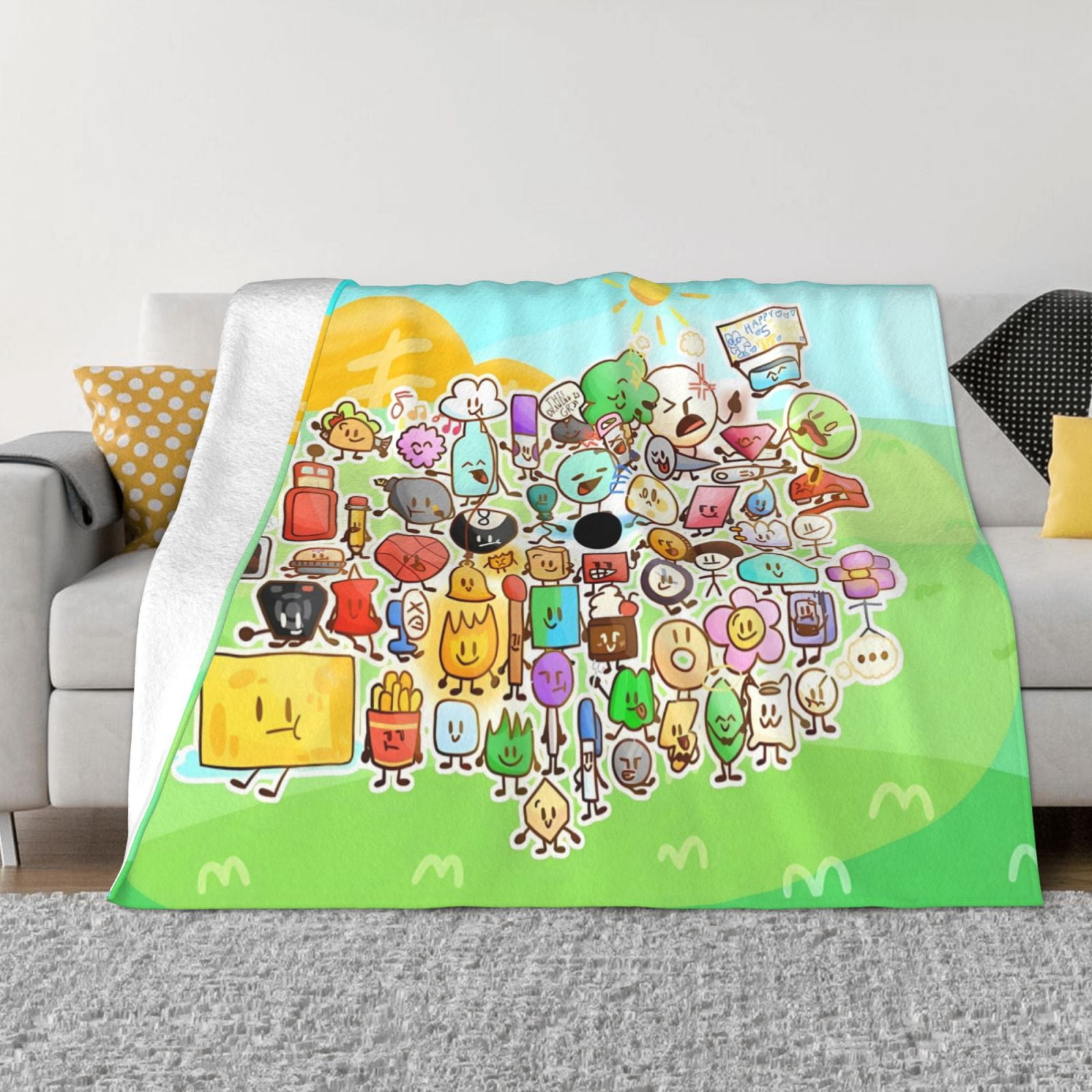 Battle For Dream Island Bfdi Throw Blanket Couch Bed Sofa Soft ...