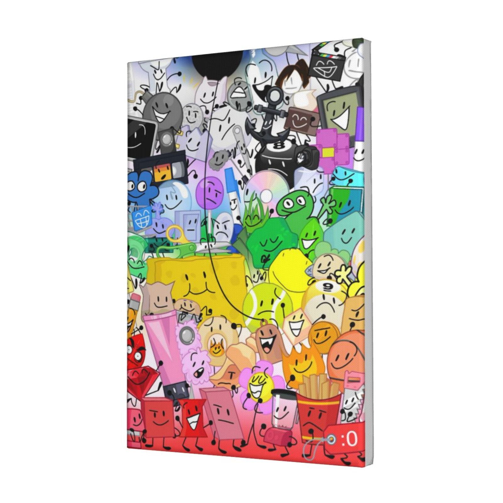 Battle For Dream Island Bfdi Wall Art Digitally Printed Canvas ...