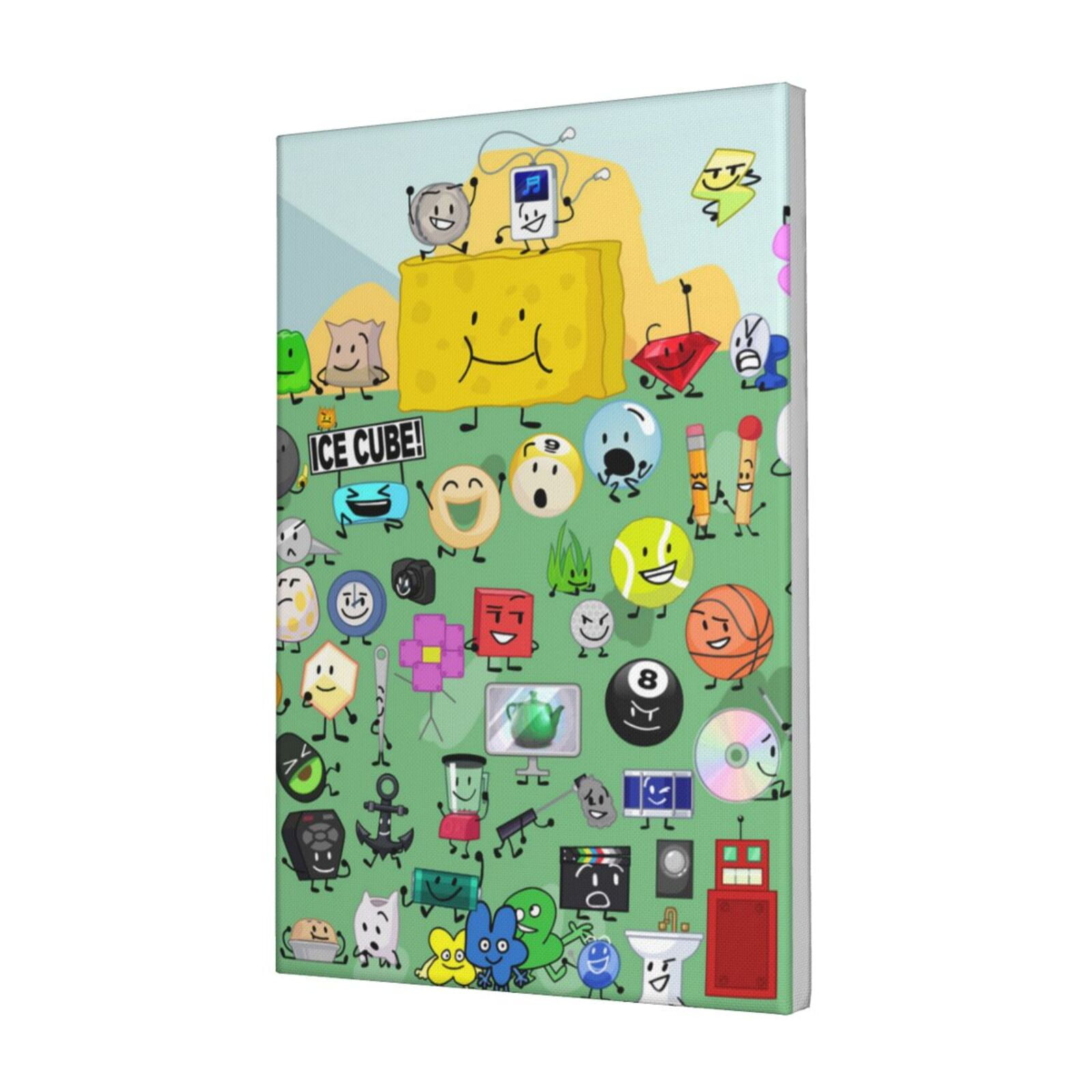 Battle For Dream Island Bfdi Wall Art Digitally Printed Canvas ...