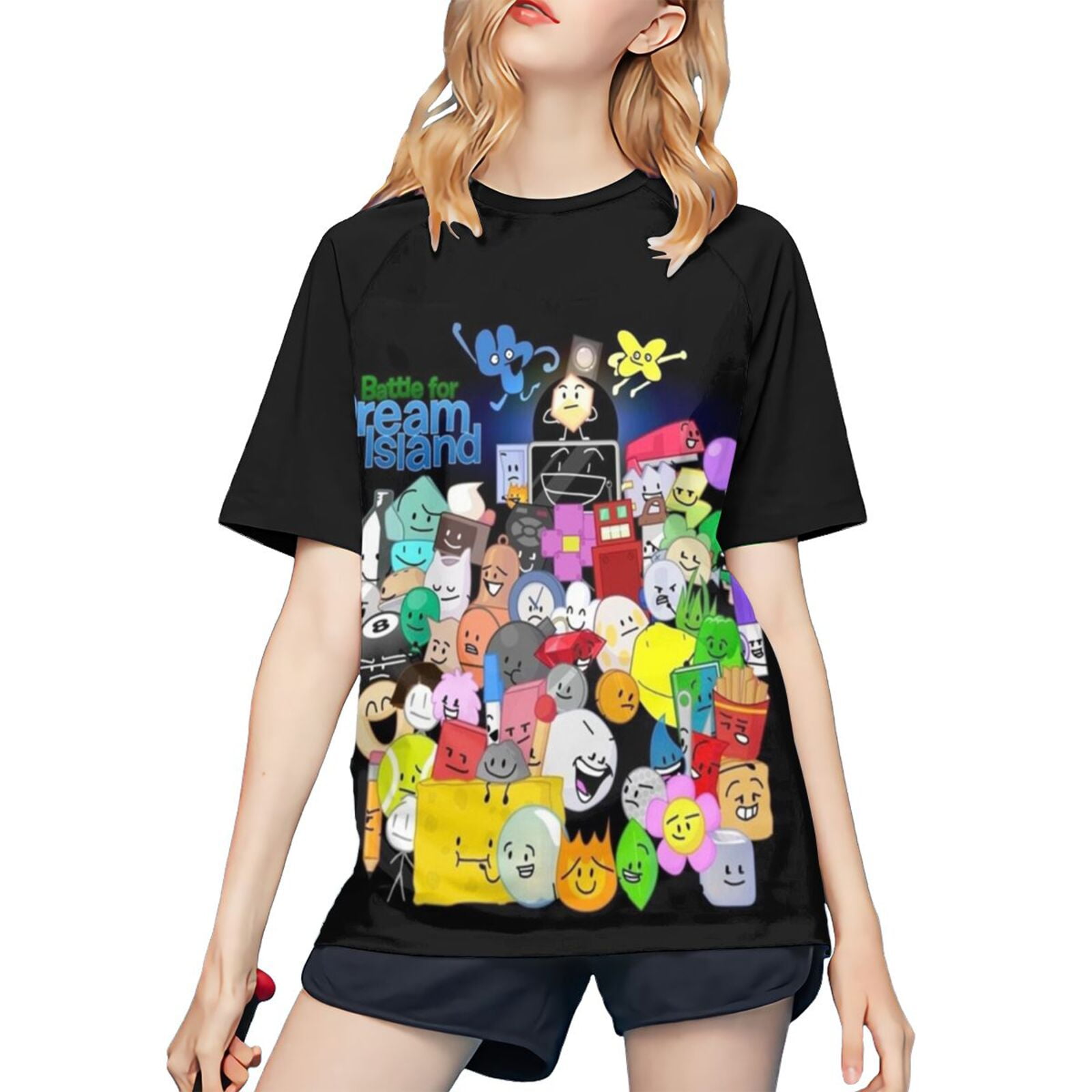 Battle For Dream Island Bfdi Womens T Shirts Short Sleeve Tee Tops ...
